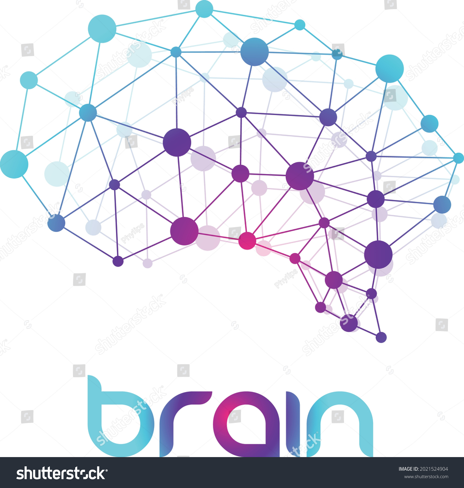 Brain Logo Designer Gradient Illustration Stock Vector (Royalty Free ...