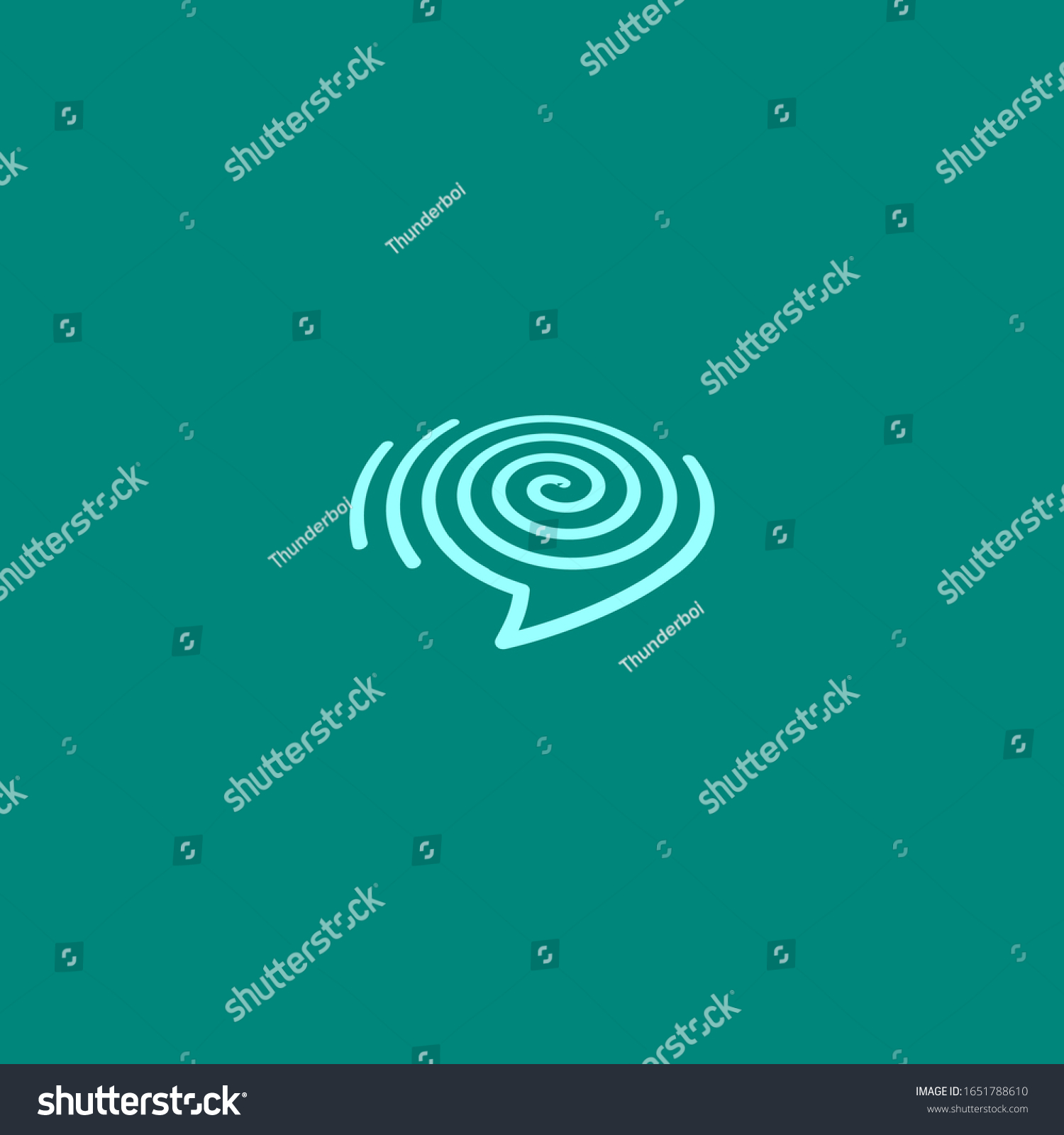 Brain Logo Finger Print Pattern Stock Vector (Royalty Free) 1651788610