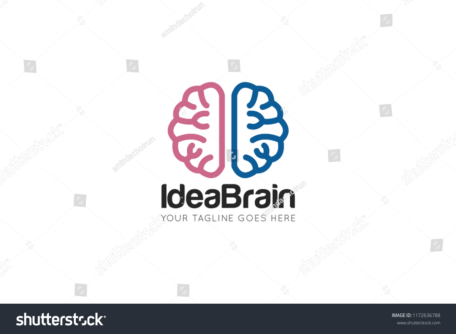 Brain Logo Icon Symbol Stock Vector (Royalty Free) 1172636788