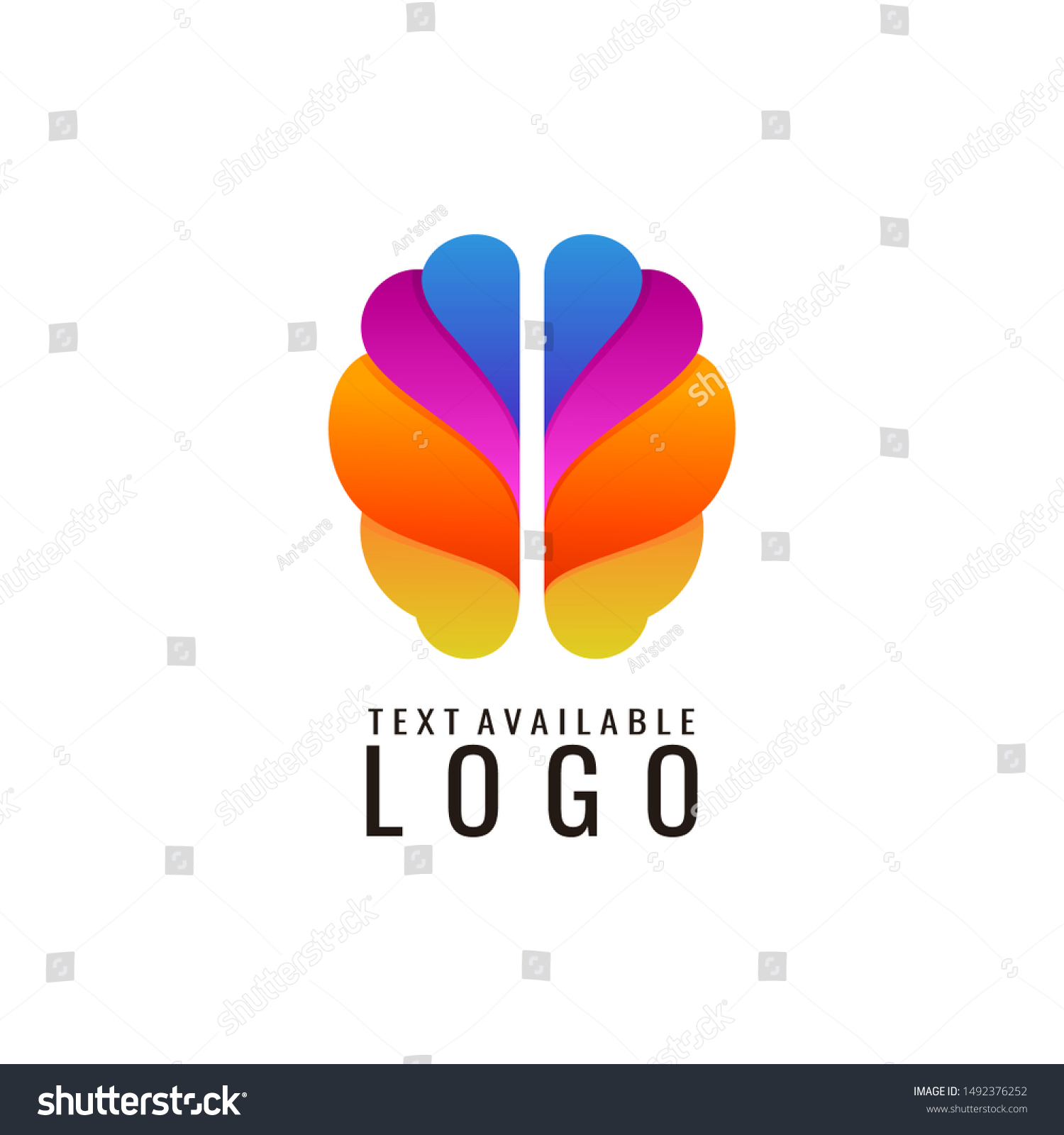 Brain Logo Mind Design Template Stock Vector (Royalty Free) 1492376252 ...