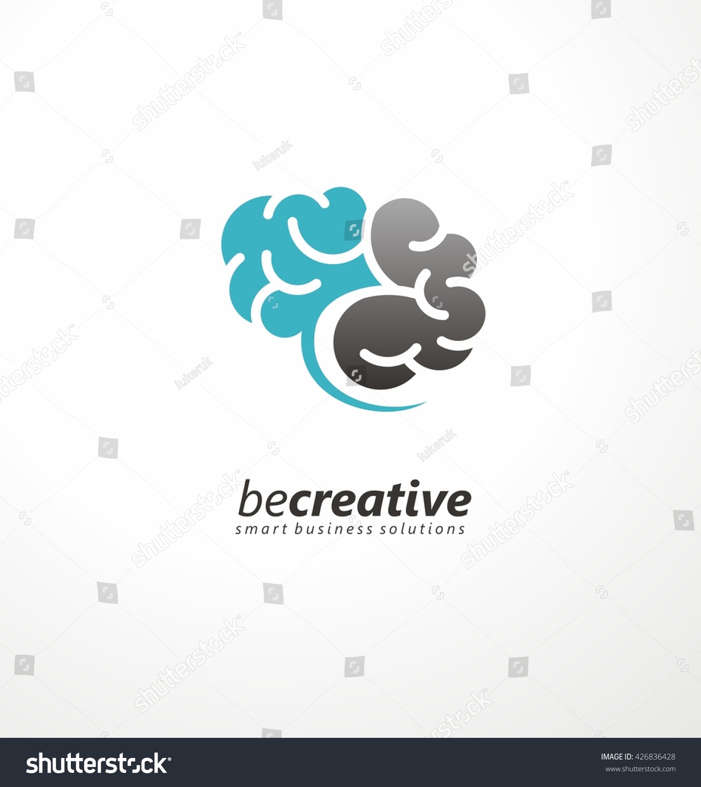 Brain Logo Vector Design Layout Creative Stock Vector (Royalty Free ...