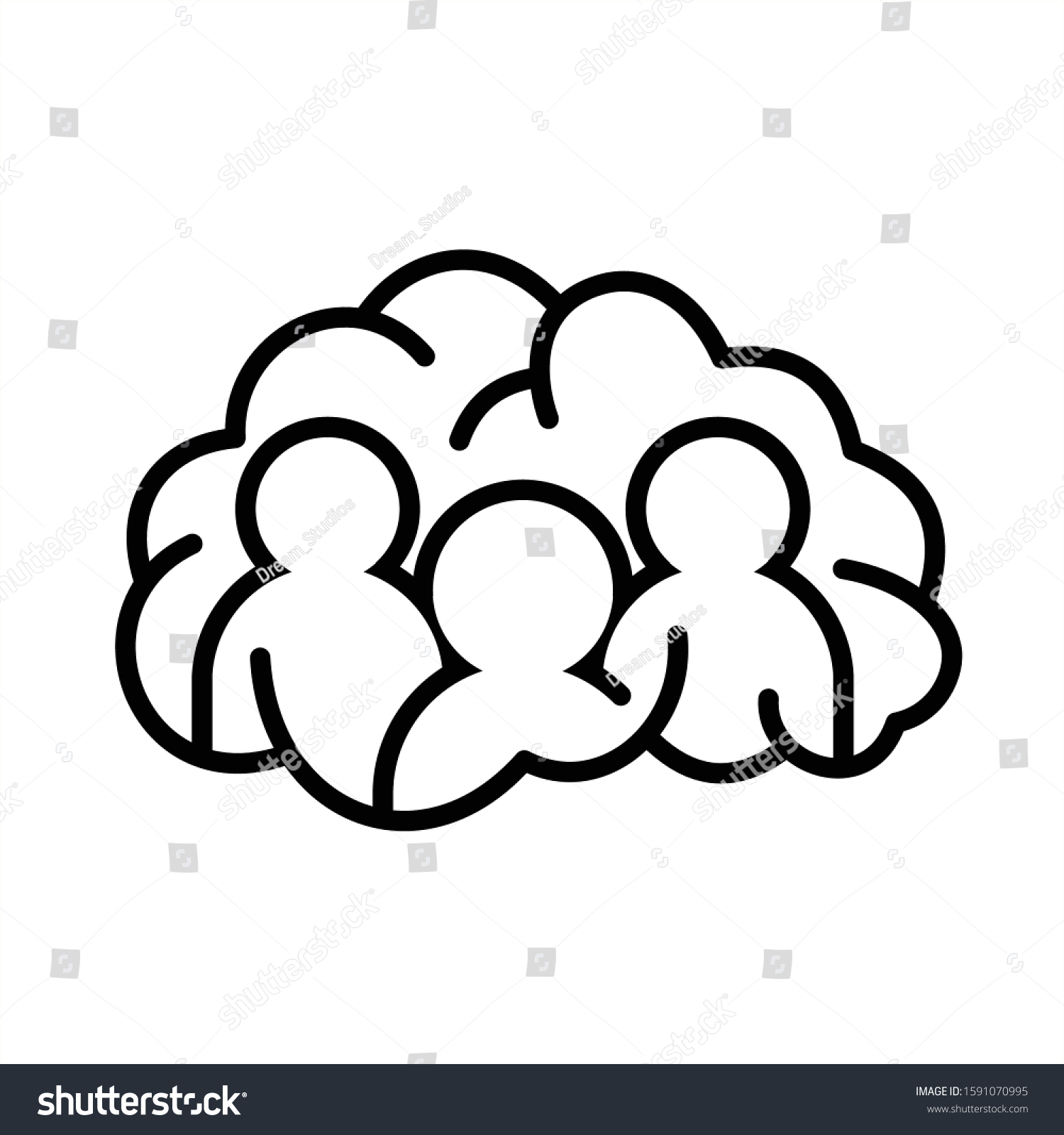 Brain Logo Vector Suitable Creativity Learning Stock Vector (Royalty ...