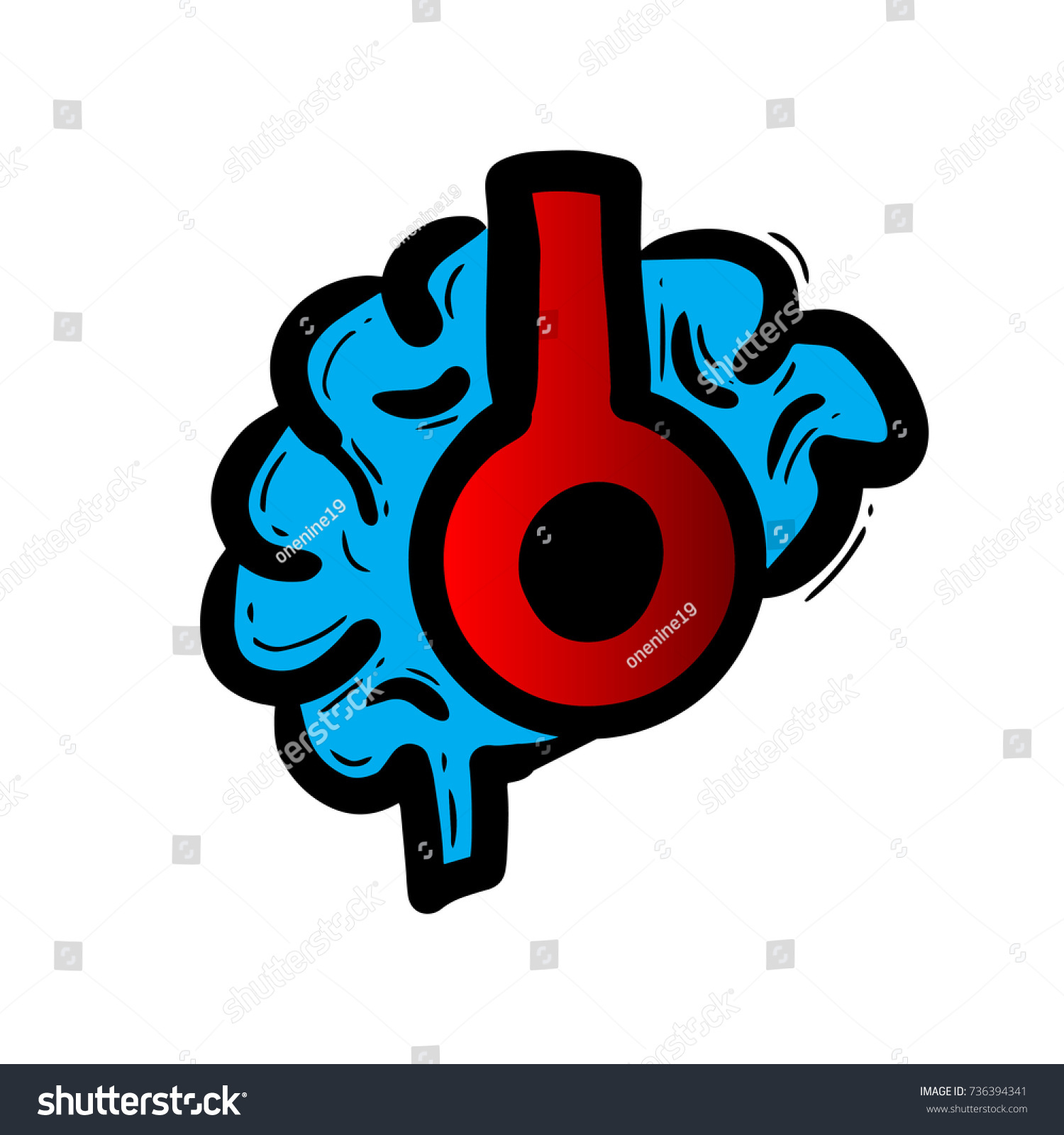 Brain Music Logo Stock Vector (Royalty Free) 736394341 | Shutterstock