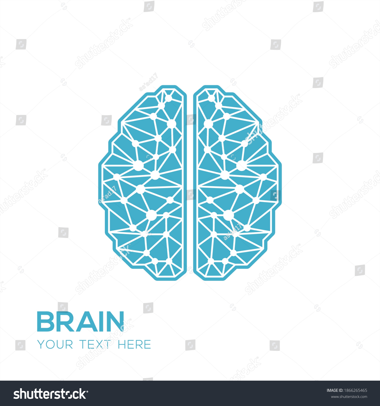 Brain Network Linked Logo Vector Vector: vetor stock (livre de direitos ...