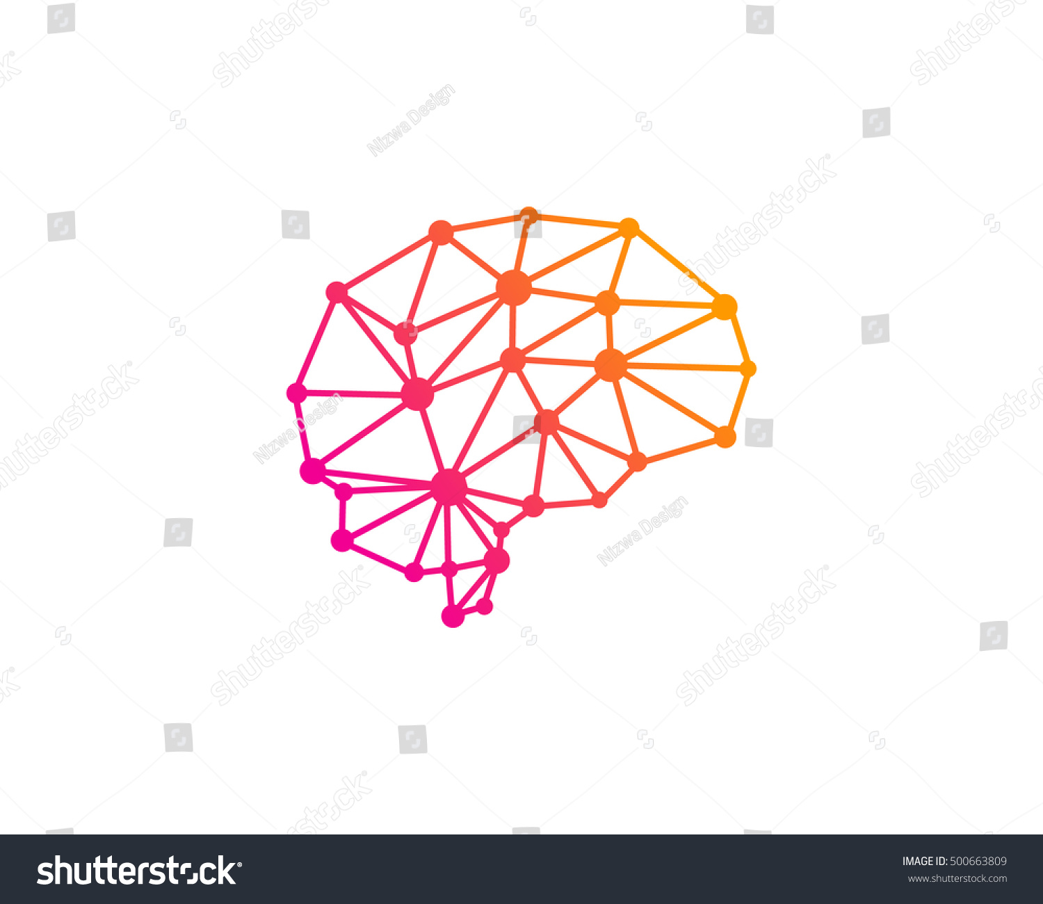 Brain Network Logo Design Template Stock Vector (Royalty Free ...
