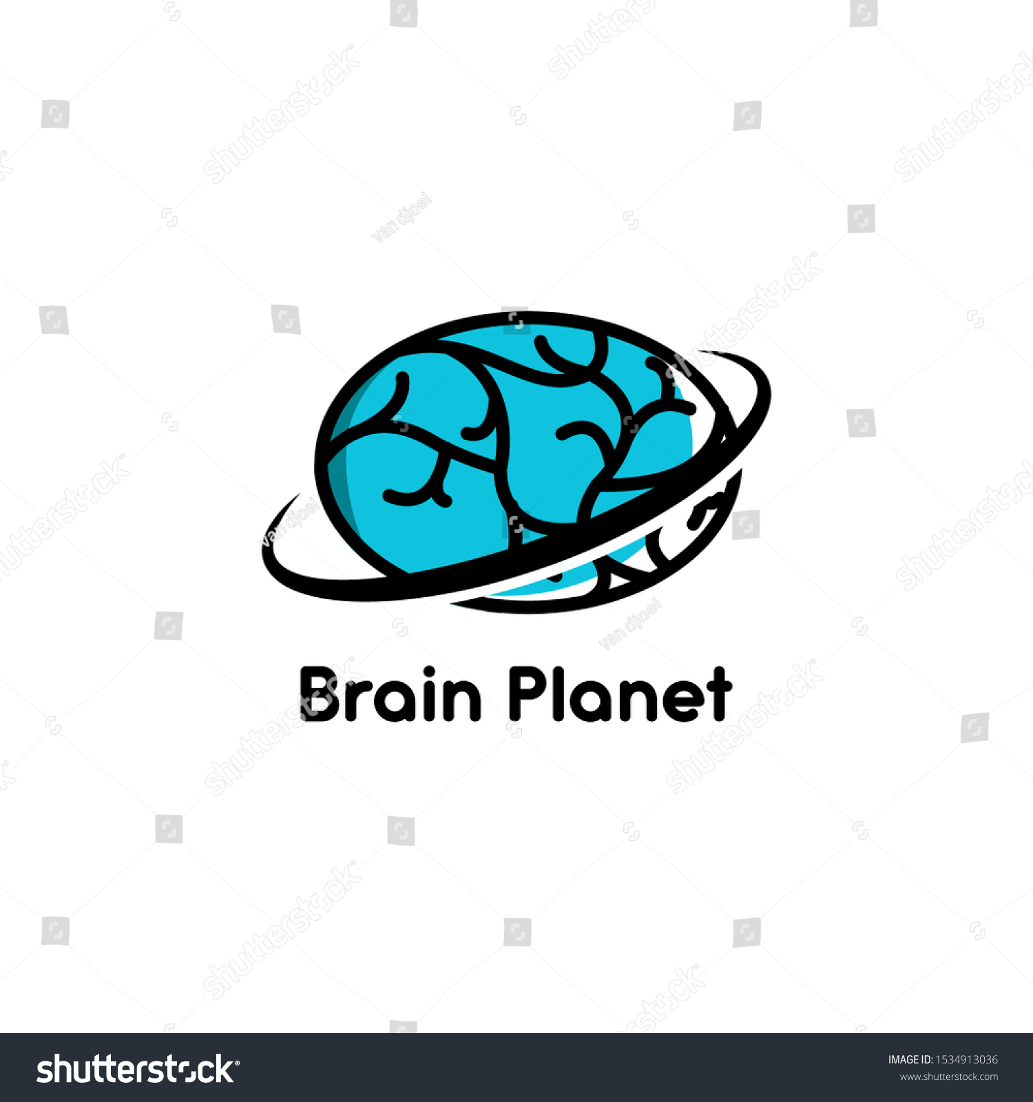 Brain Planet Logo Illustration Vector Stock Vector (Royalty Free ...