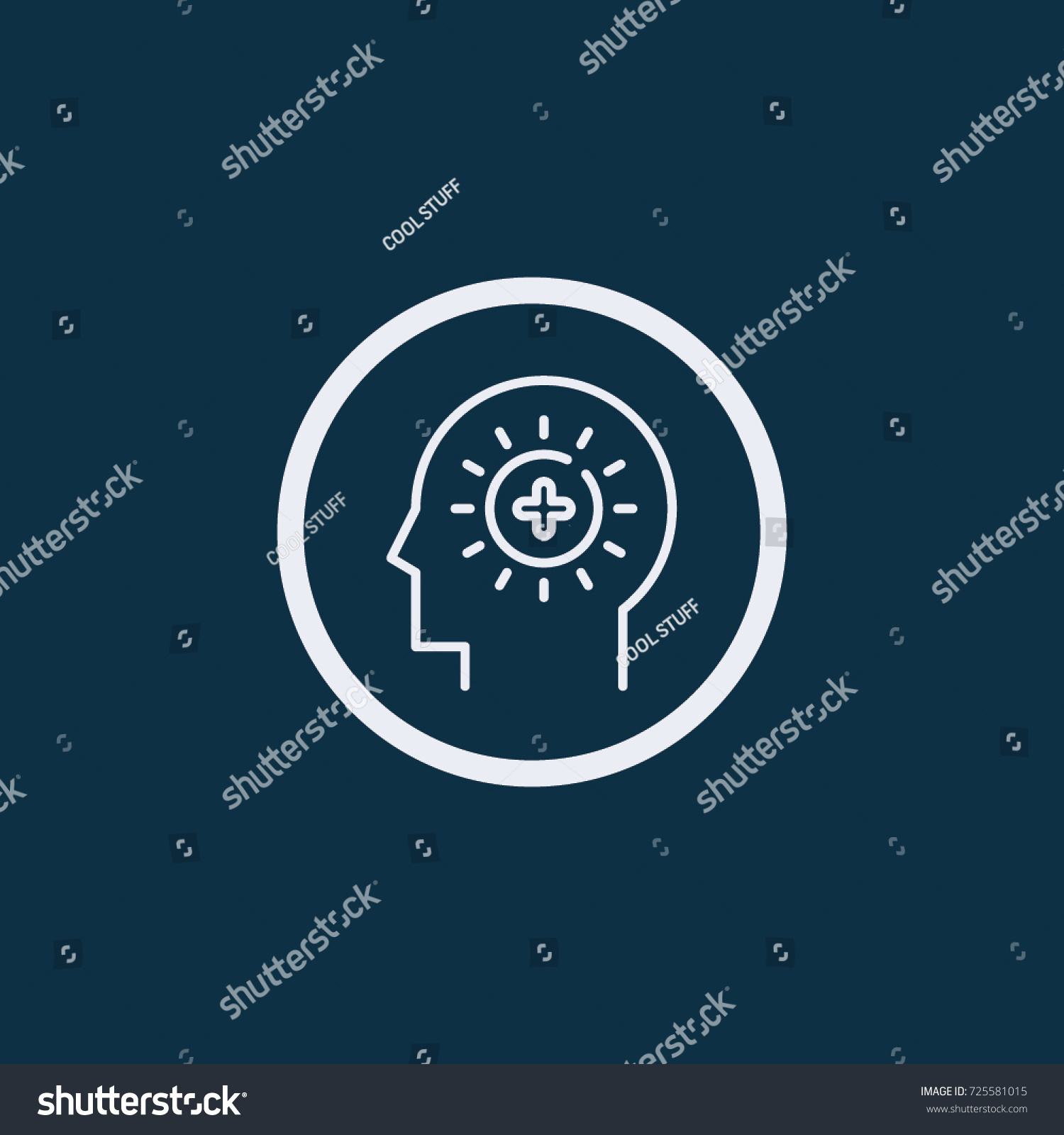 Brain Positive Icon Stock Vector (Royalty Free) 725581015
