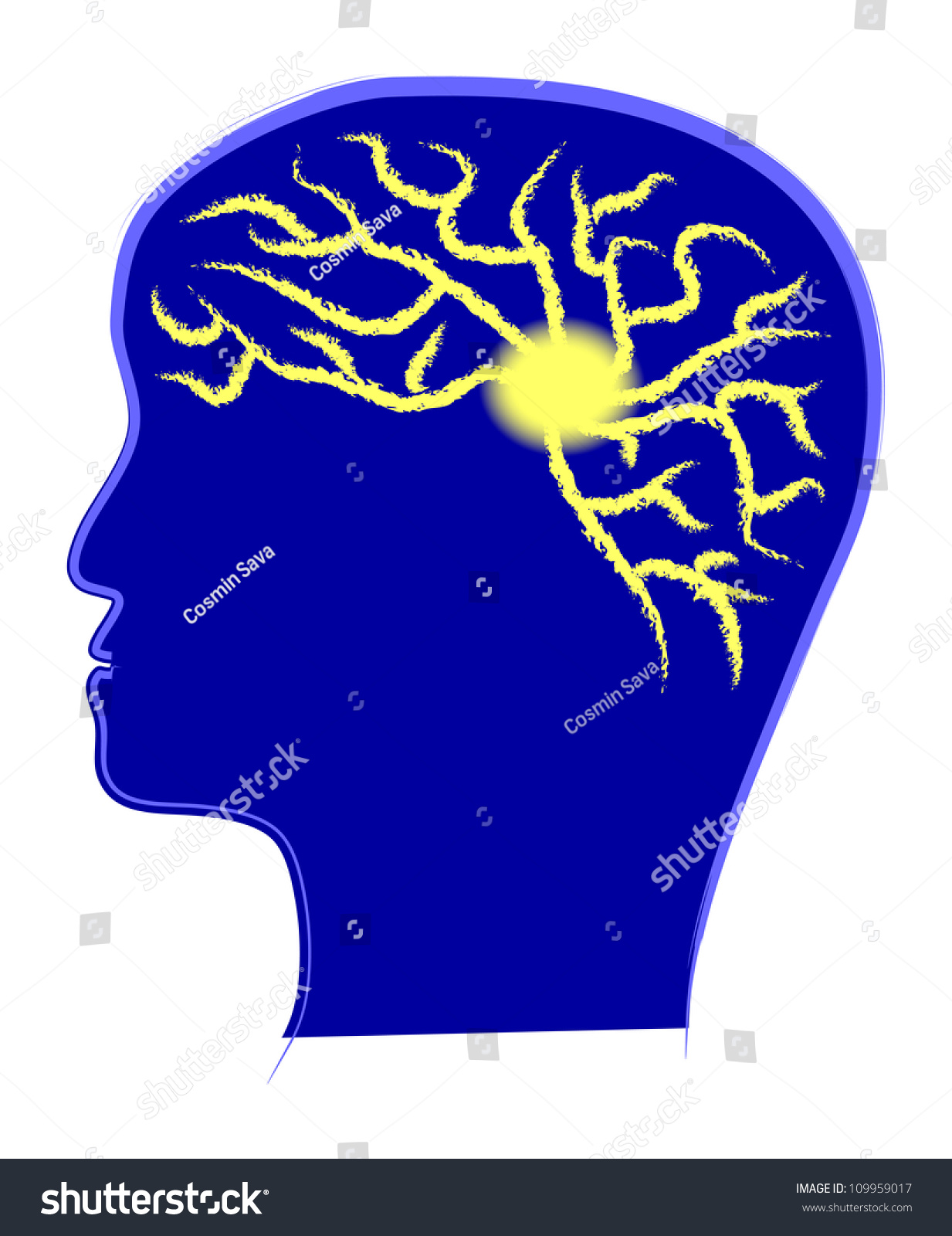 Brain Power Illustration Hand Drawn Vector Stock Vector (Royalty Free ...