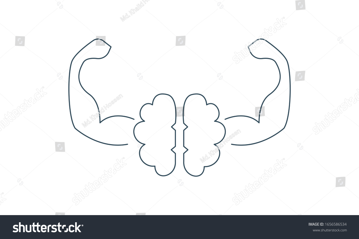 Brain Power Switch On Strong Mind Stock Vector (Royalty Free) 1656586534