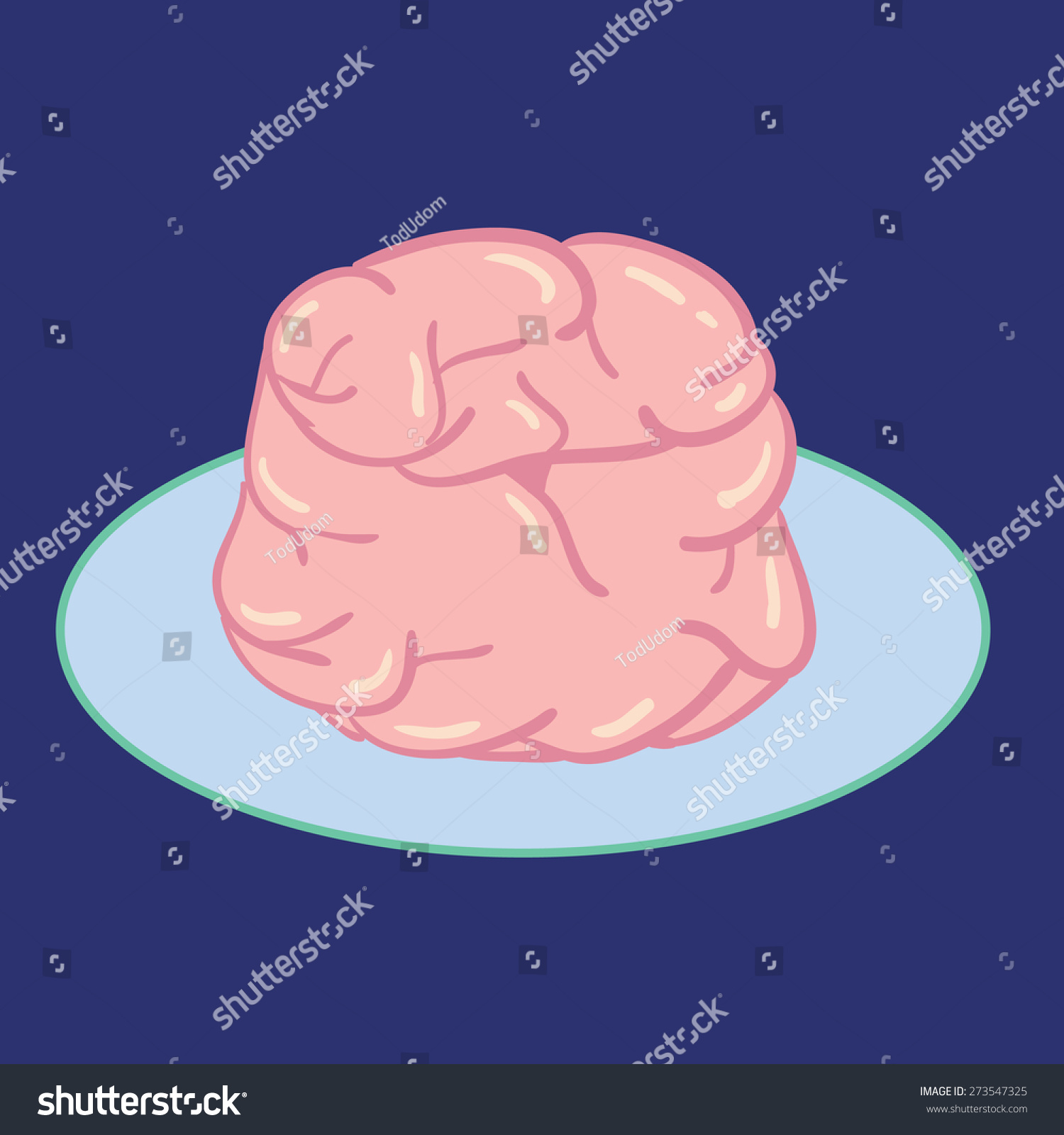 Brain Pudding Concept Free Hand Drawing: vector de stock (libre de ...