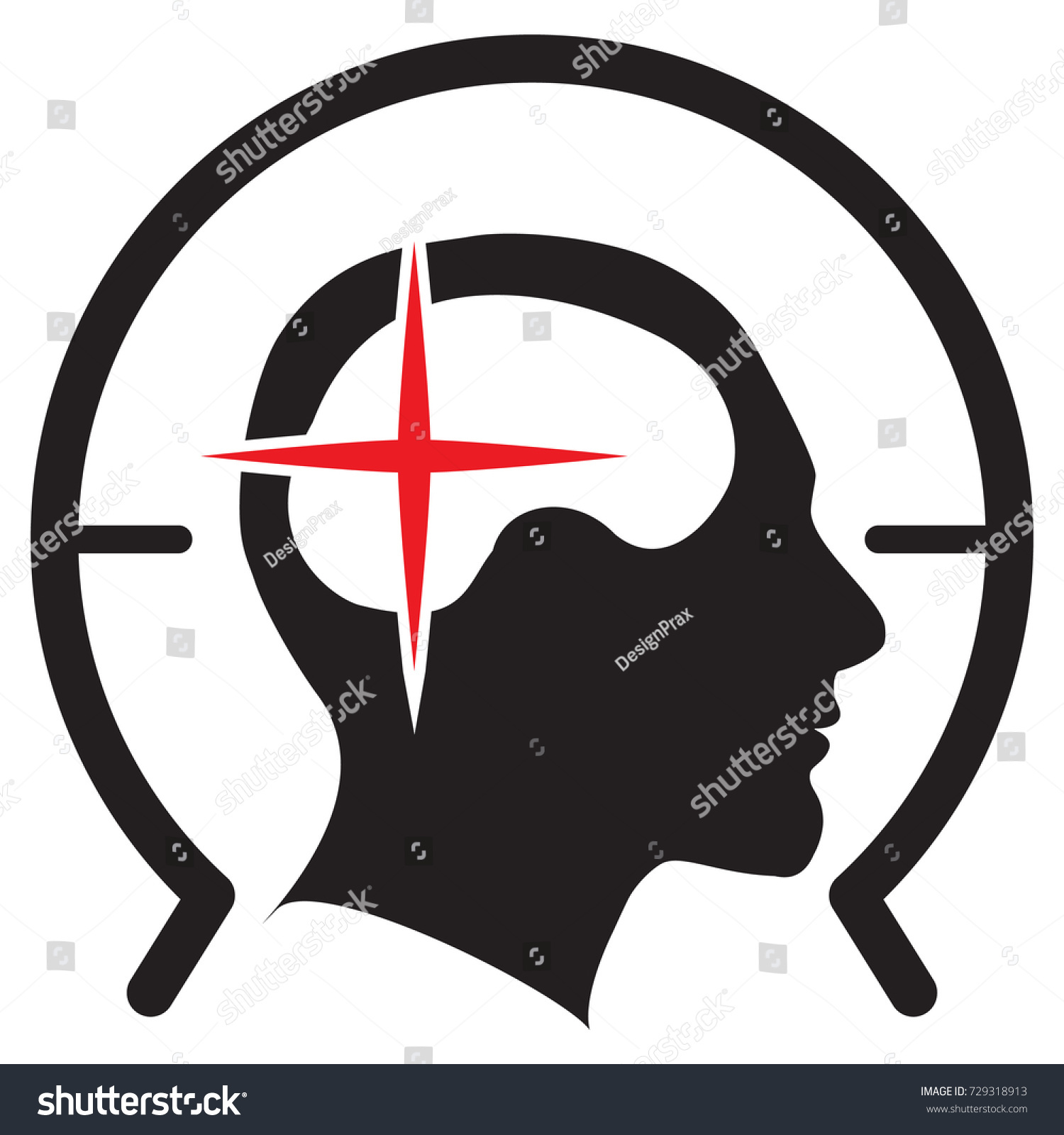 Brain Scan Icon: vector de stock (libre de regalías) 729318913 ...