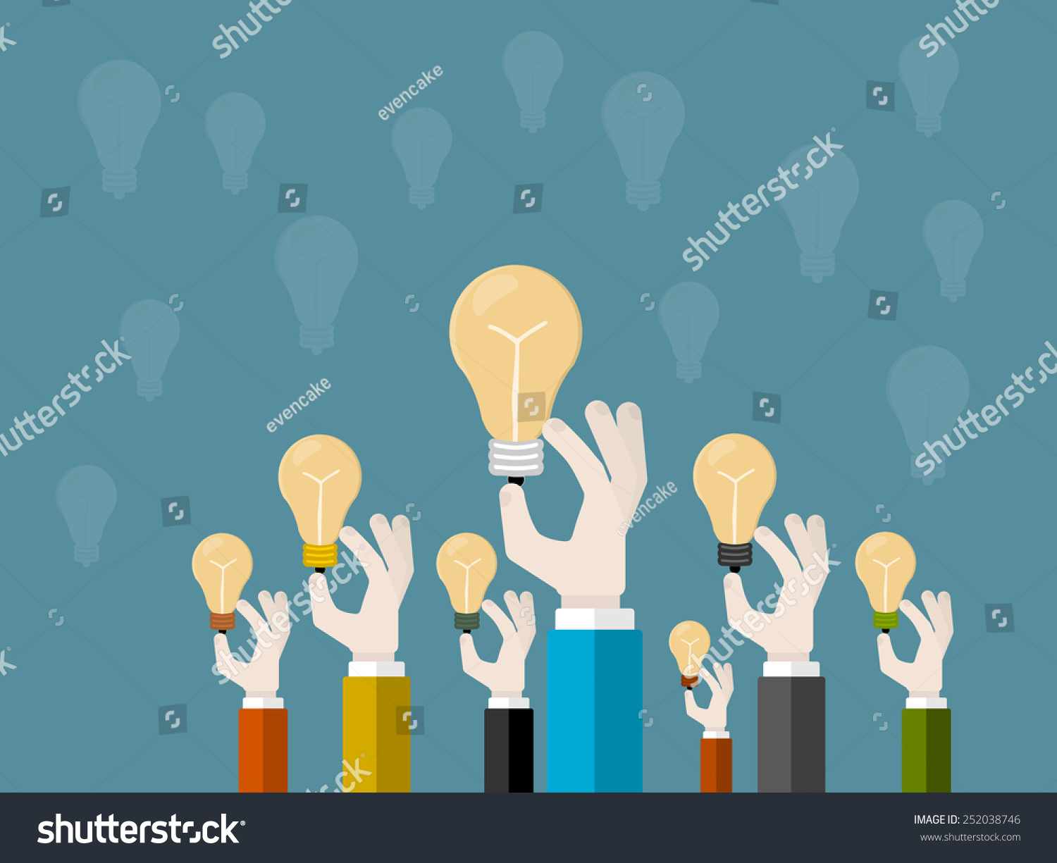 Brain Storming Concept Flat Design Illustration Stock Vector (Royalty ...