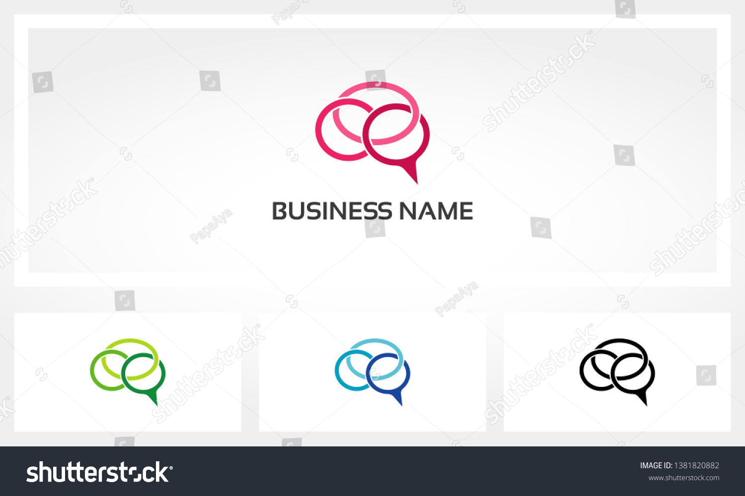 Brain Talk Chat Communication Logo Stock Vector (Royalty Free ...