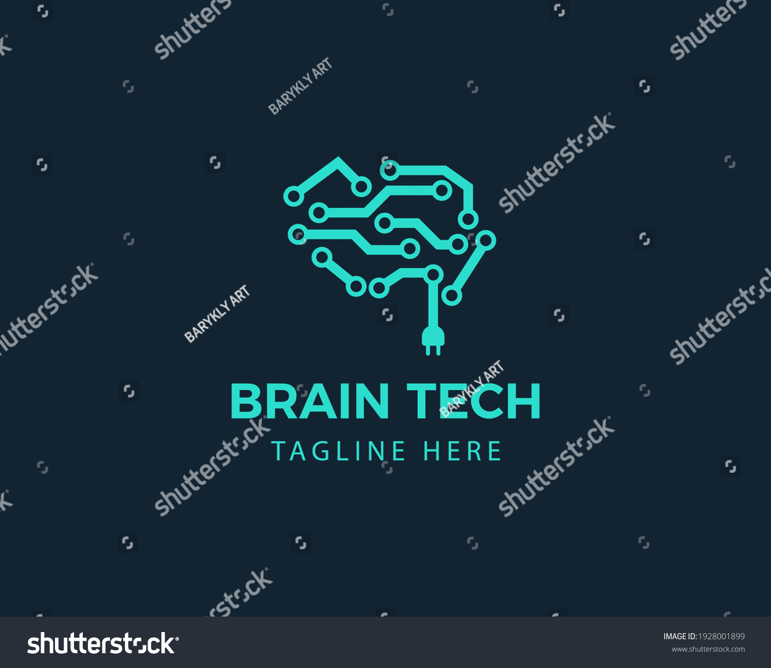 Brain Tech Logo Digital System Brain Stock Vector (Royalty Free ...
