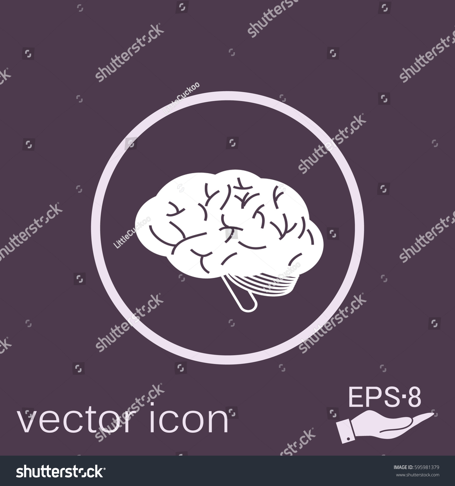 Brain Vector Icon Anatomic Human Brain Stock Vector (Royalty Free ...