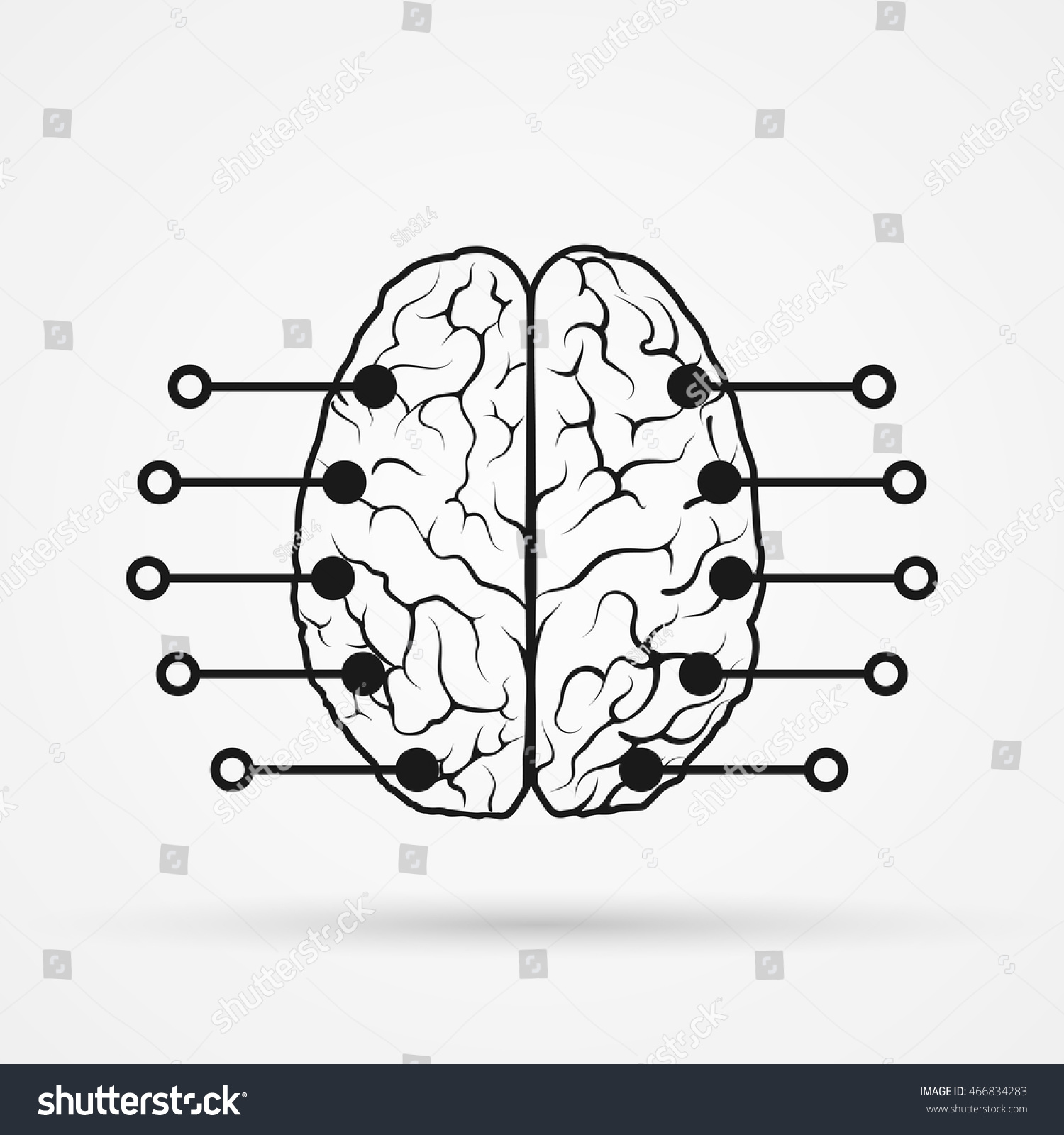 Brain Electrodes Stock Vector (Royalty Free) 466834283 | Shutterstock