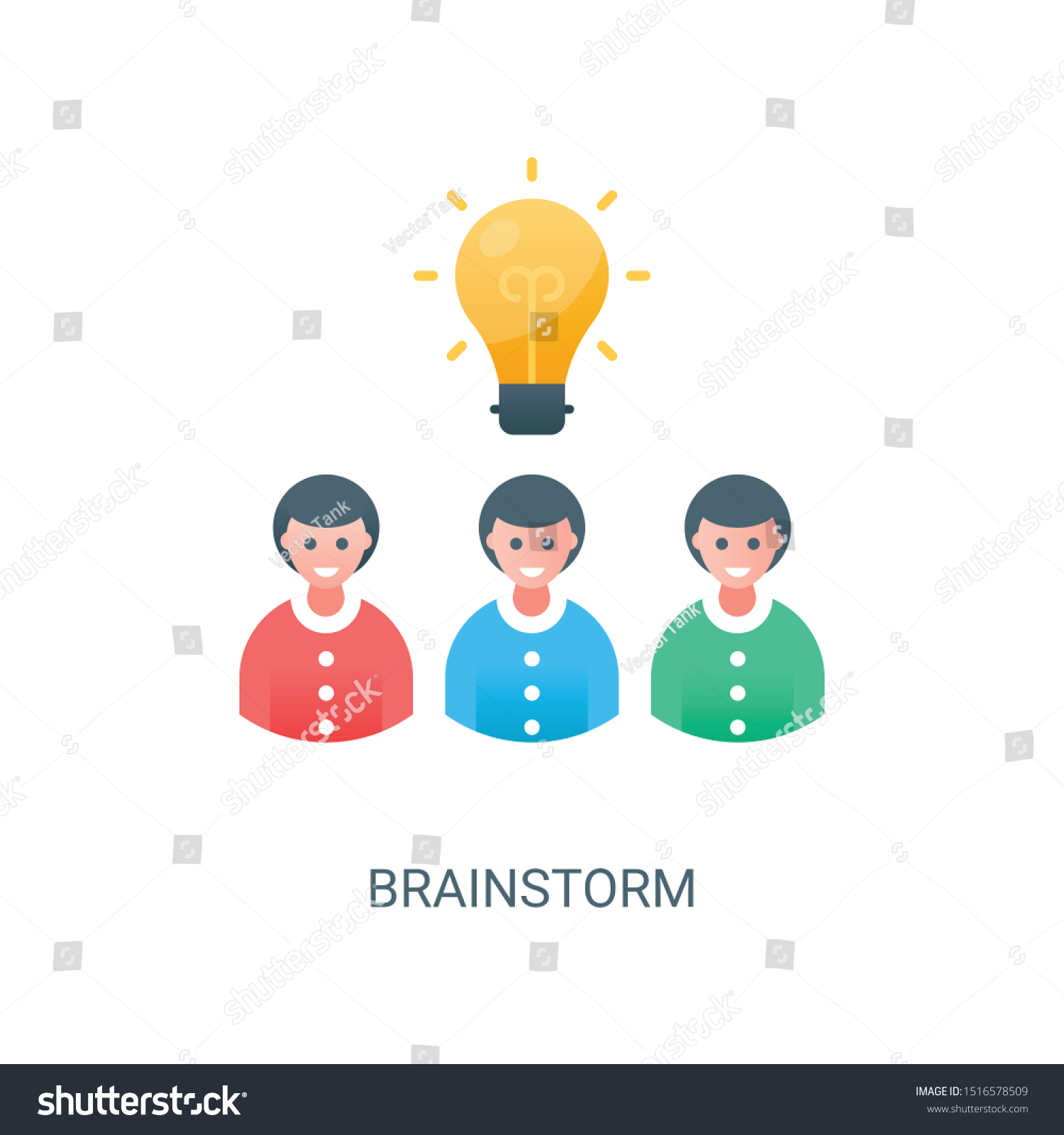 Brainstorm Business Concept Vector Stock Vector (Royalty Free) 1516578509