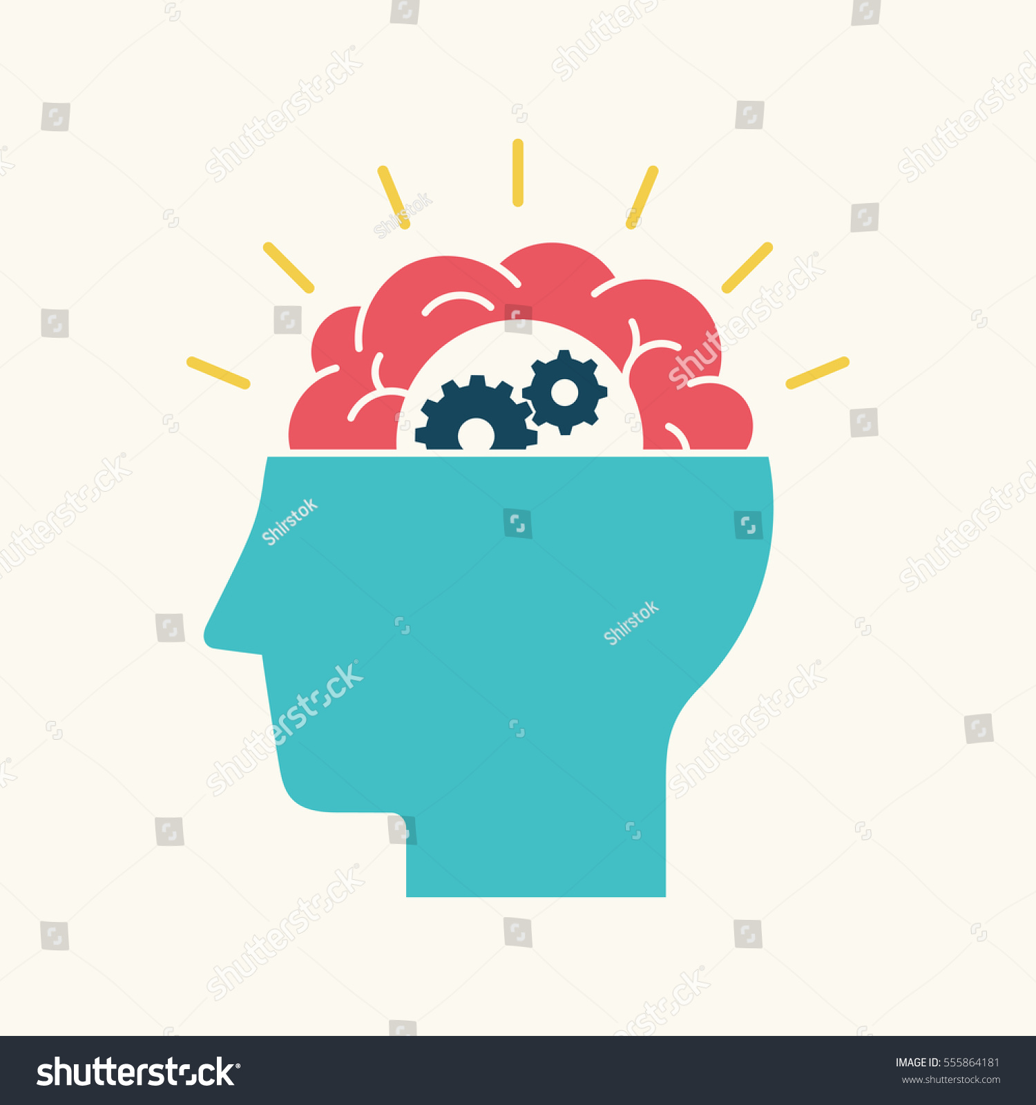 Brainstorm Illustration Thinking Process Brain Activity Stock Vector ...