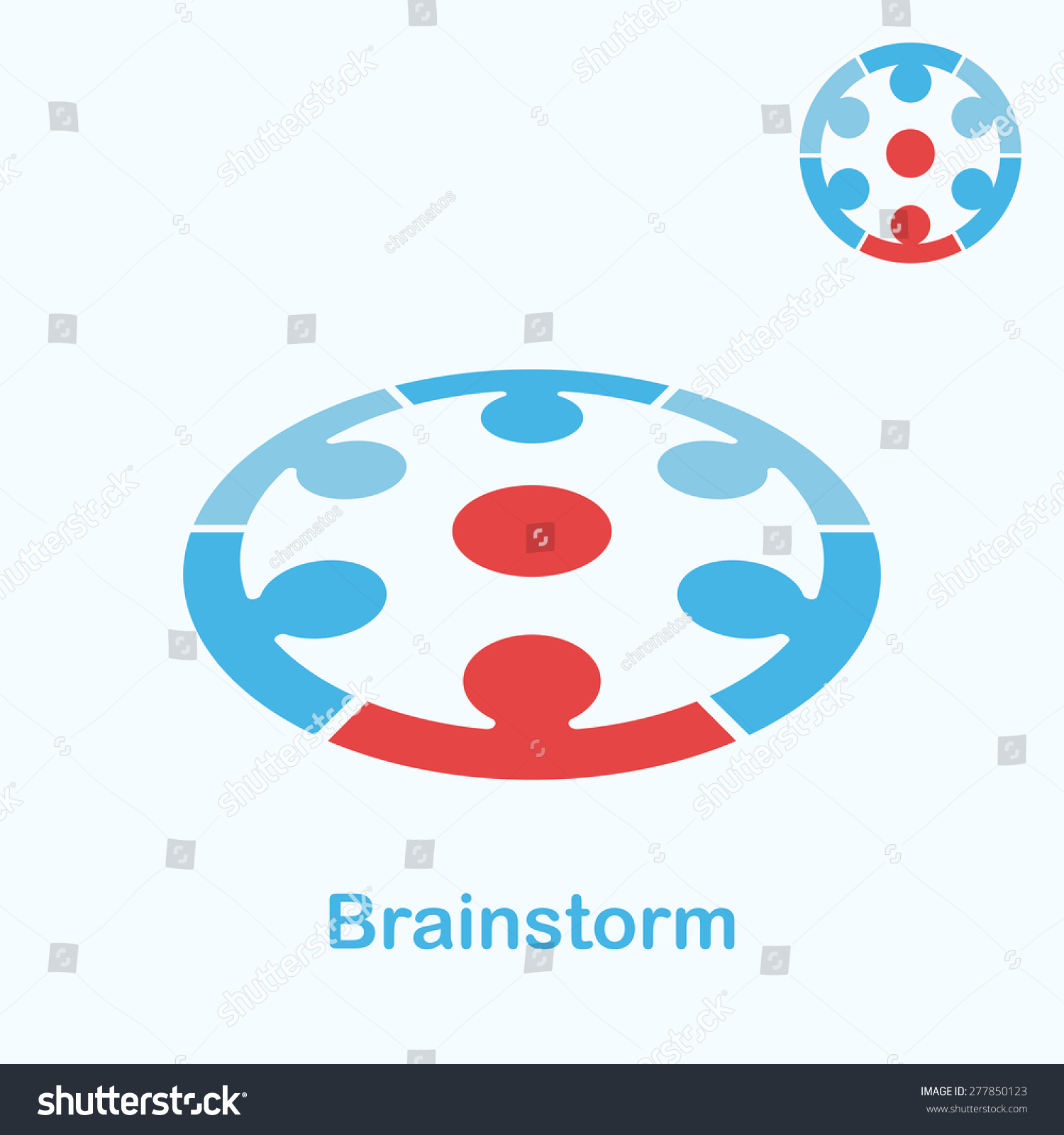 Brainstorm Logo Concept 2d 3d Illustration Stock Vector (Royalty Free ...