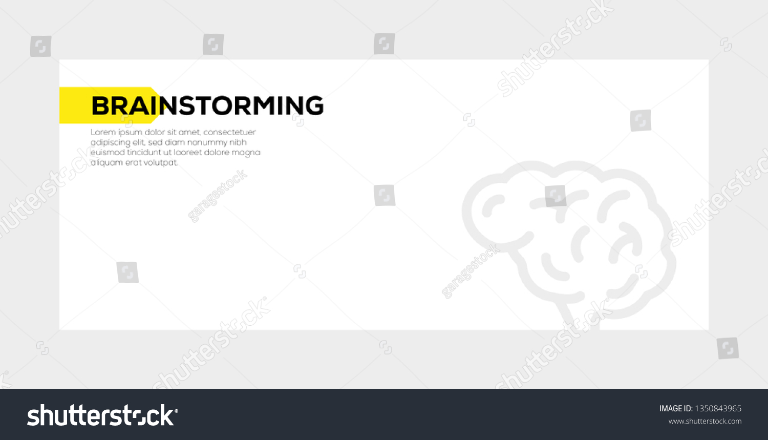 Brainstorming Banner Concept Stock Vector (Royalty Free) 1350843965