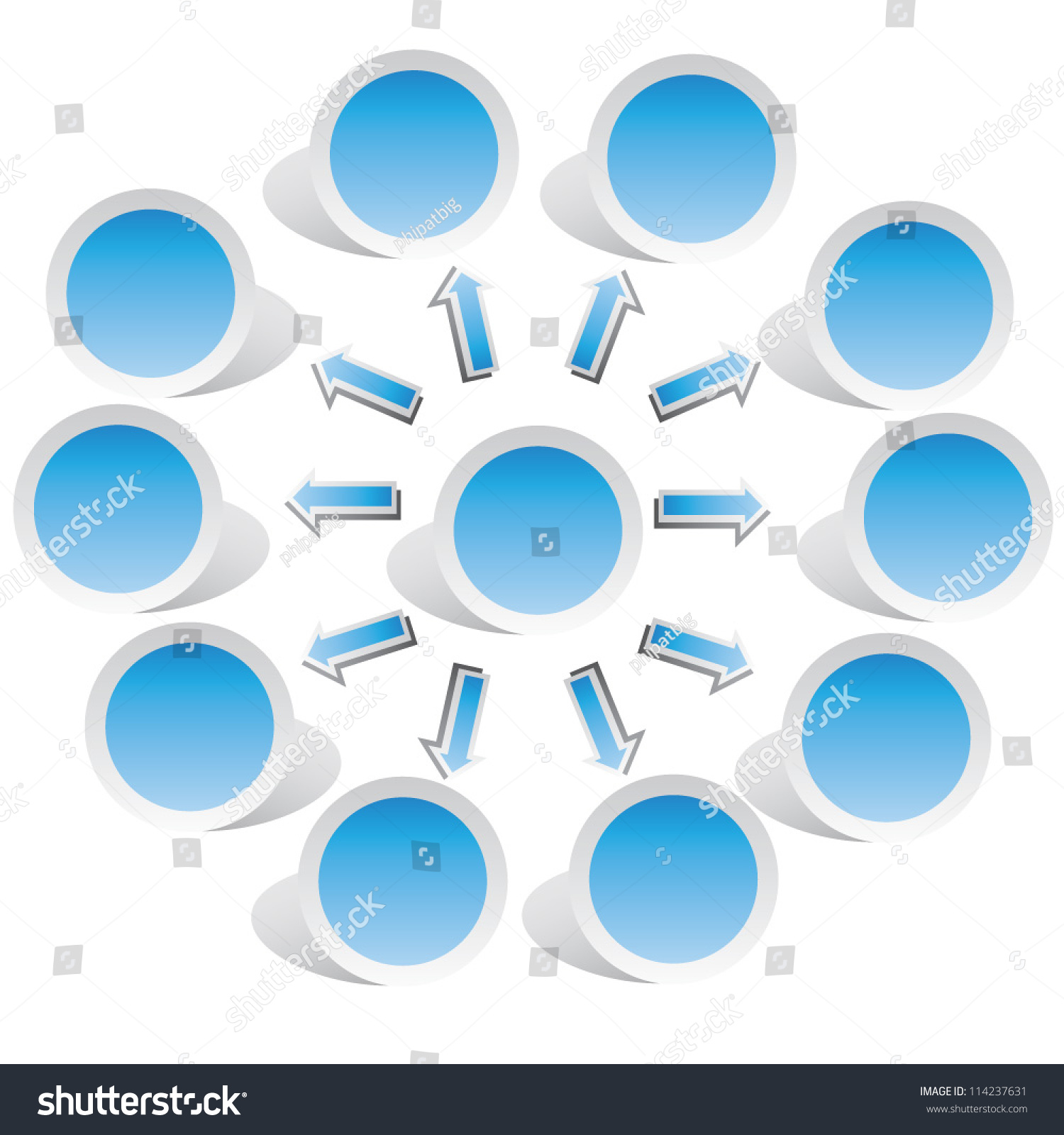 Brainstorming Diagram Chart: vetor stock (livre de direitos) 114237631