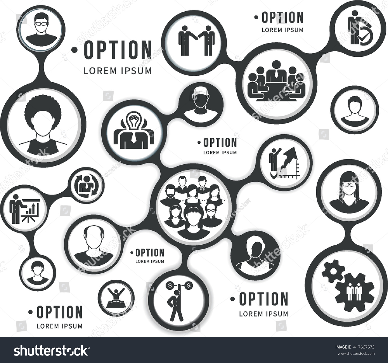 Brainstormingmany Small Ideas Equal Big One: vector de stock (libre de ...