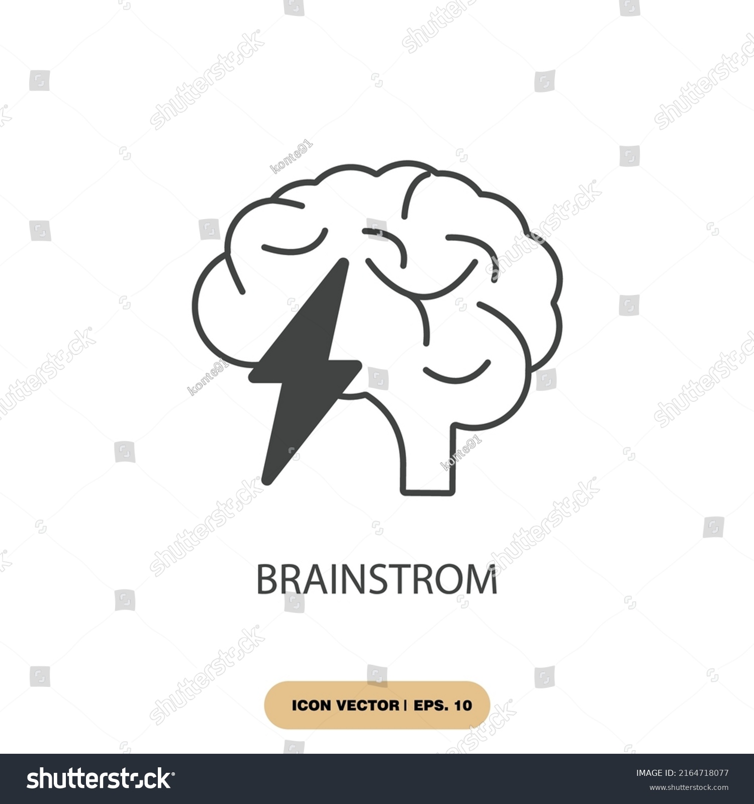 Brainstrom Icons Symbol Vector Elements Infographic Stock Vector ...