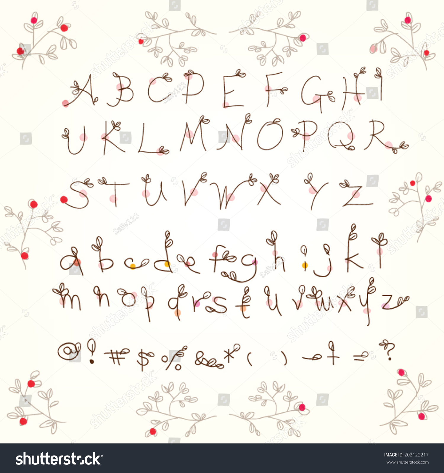 Branch Fonts Stock Vector (Royalty Free) 202122217