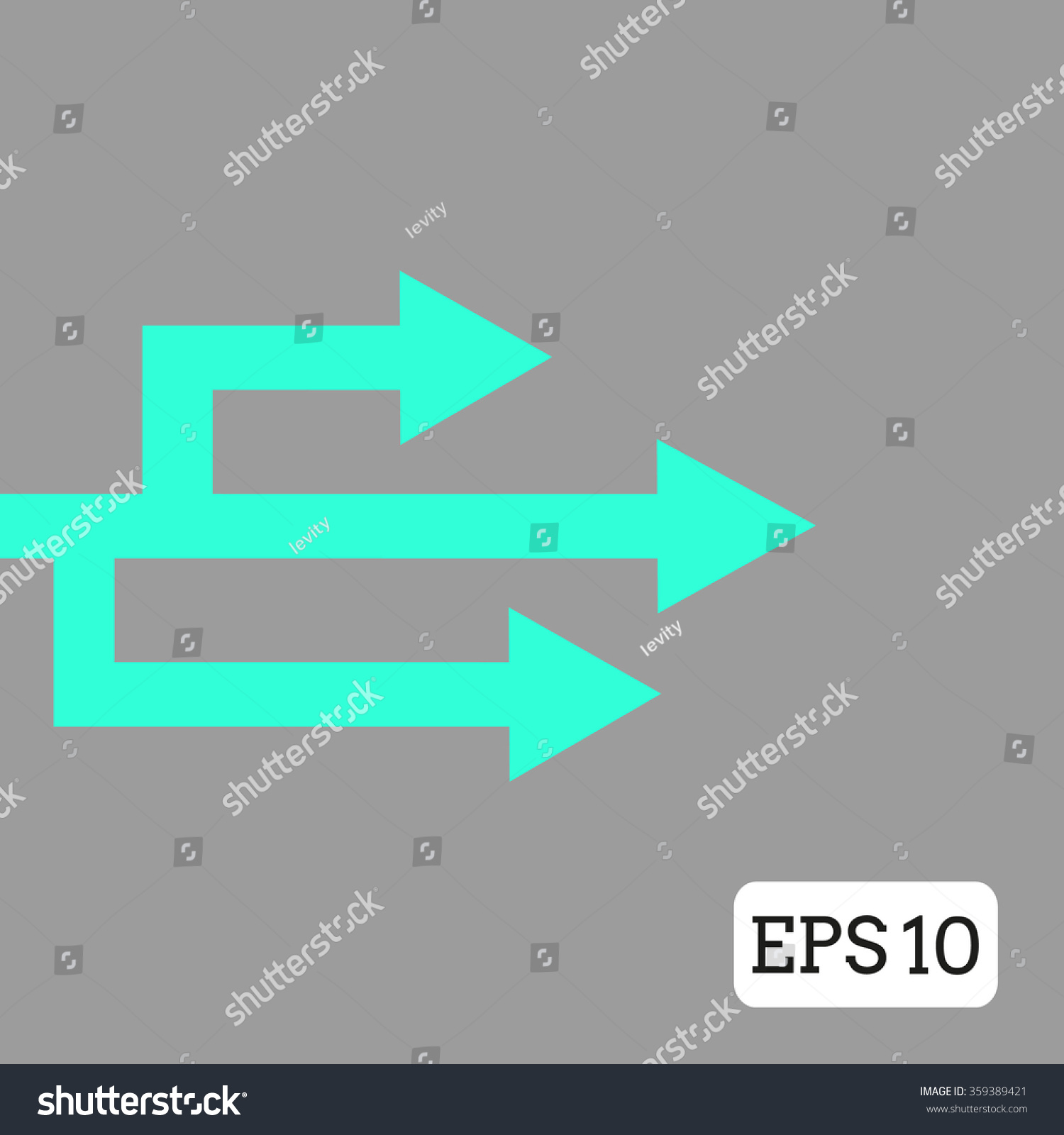Branched Arrowseps10 Vector Illustration Stock Vector (Royalty Free ...