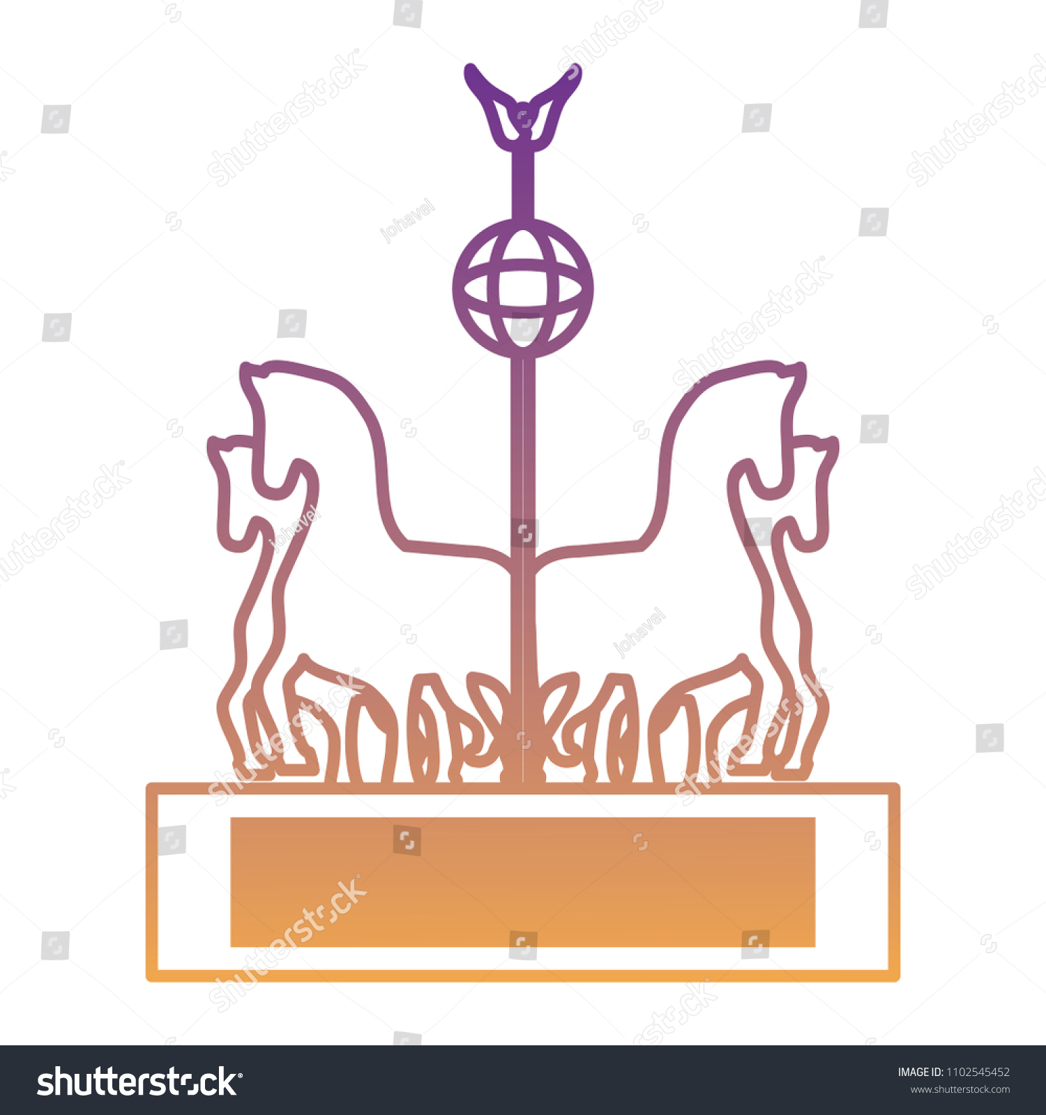 Brandenburg Gate Design Stock Vector (Royalty Free) 1102545452