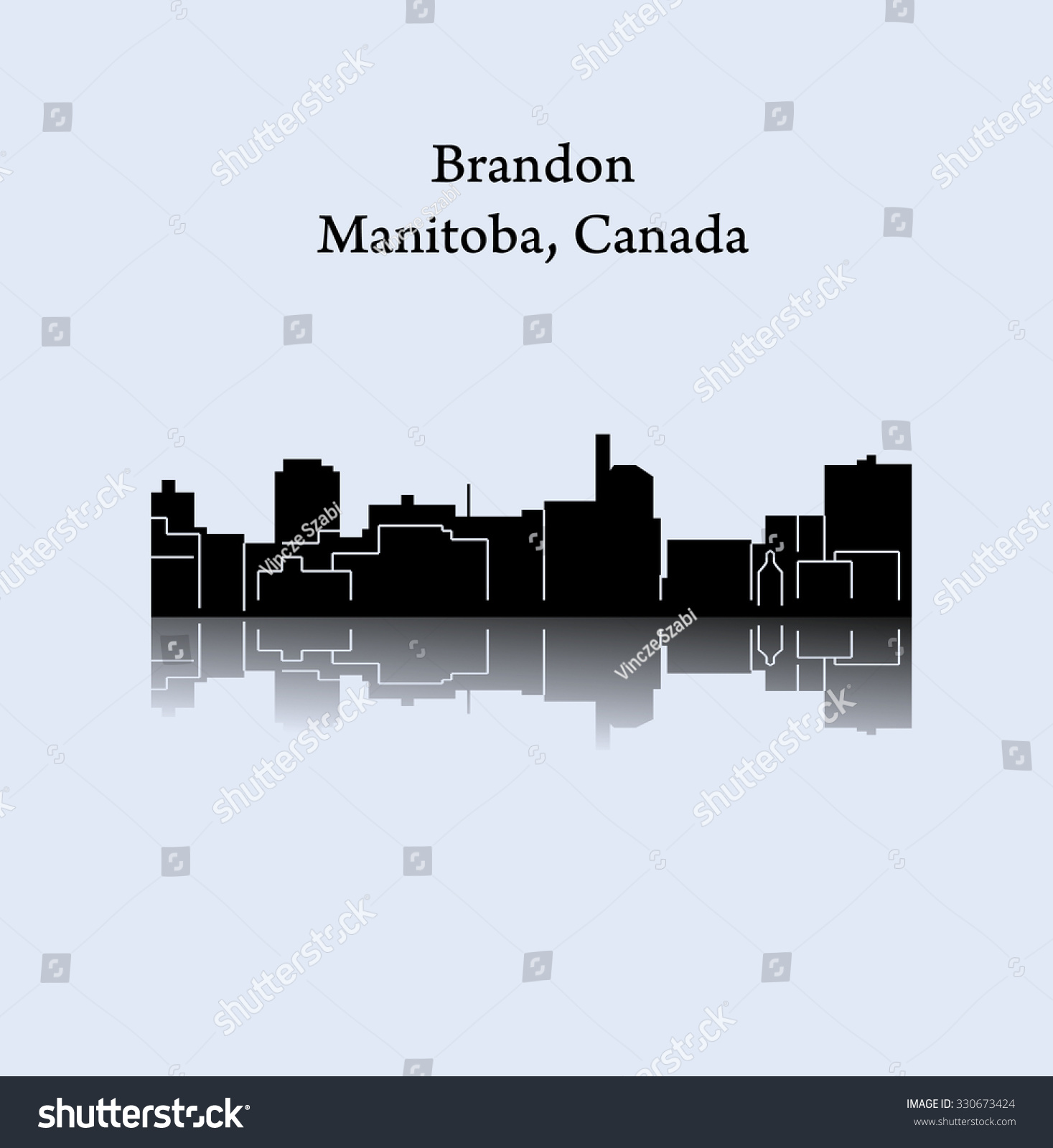 Brandon Manitoba Canada Stock Vector (Royalty Free) 330673424 ...