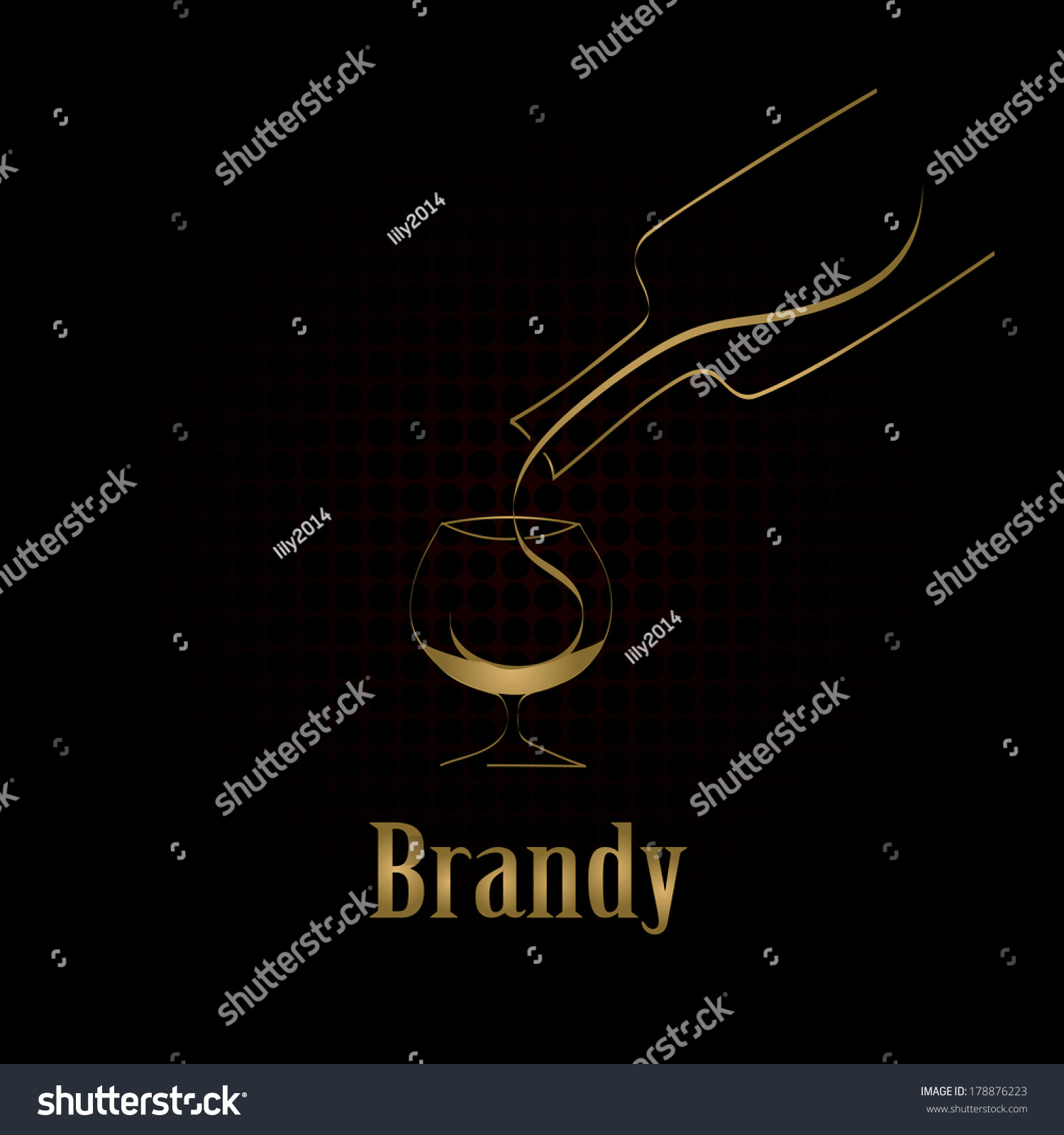 Brandy Glass Design Menu Background Vector: vector de stock (libre de ...
