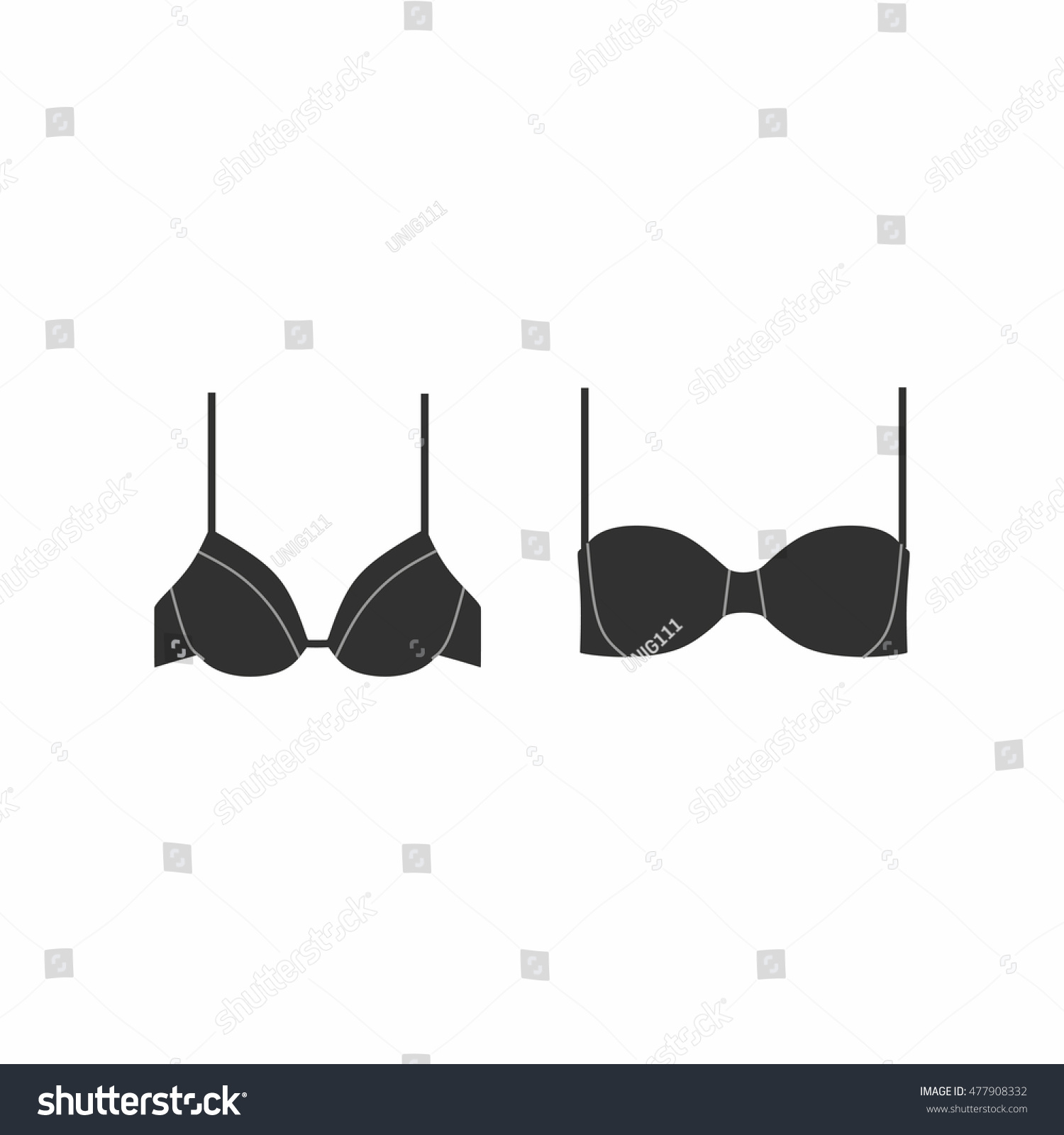 Bras Lingerie Vector Stock Vector (Royalty Free) 477908332 | Shutterstock
