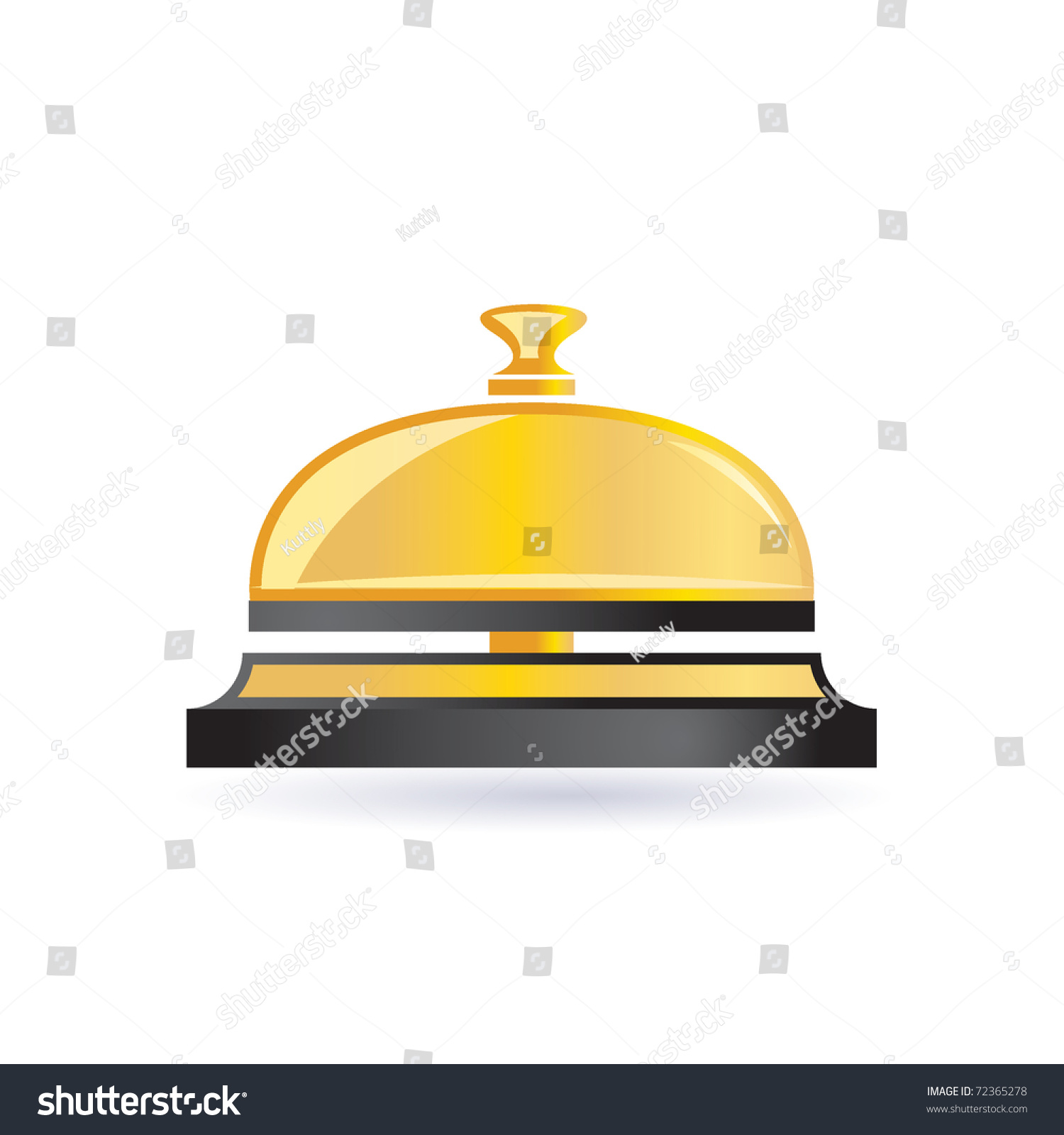 Brass Bell Stock Vector Illustration 72365278 : Shutterstock
