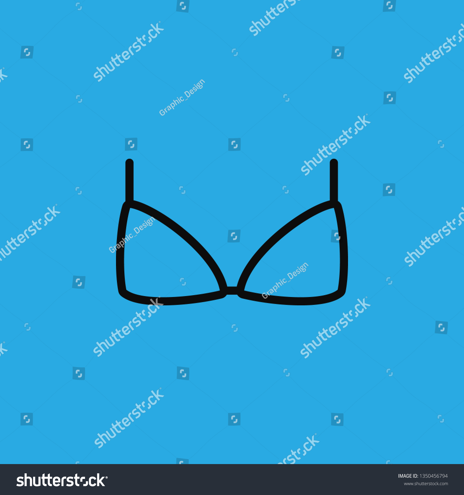 Brassiere Icon Vector Stock Vector (Royalty Free) 1350456794 | Shutterstock