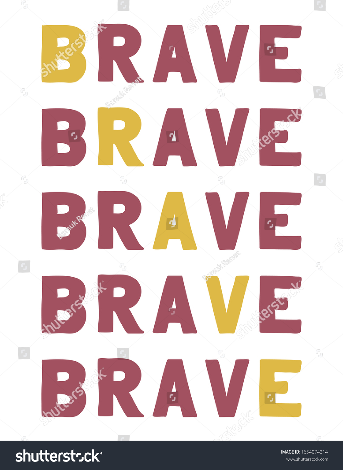 Brave Vector Saying White Isolated Stock Vector (Royalty Free ...