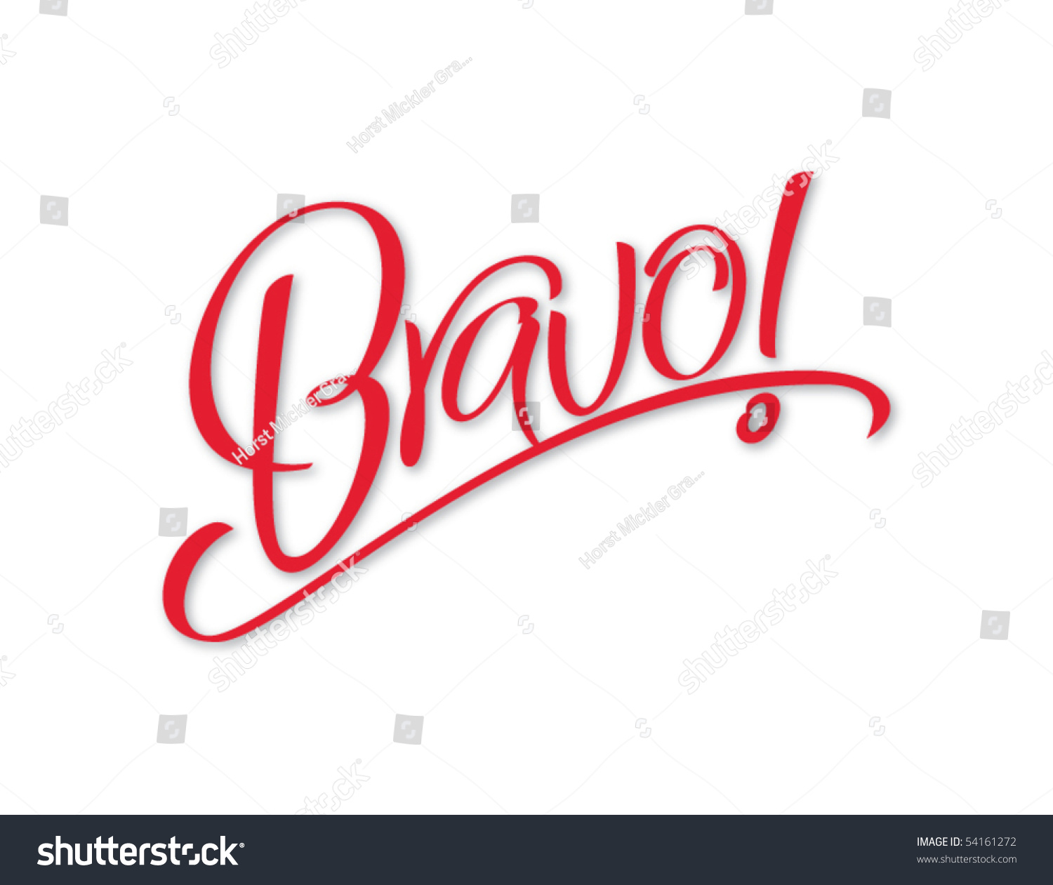 Bravo Vector Lettering Stock Vector (Royalty Free) 54161272