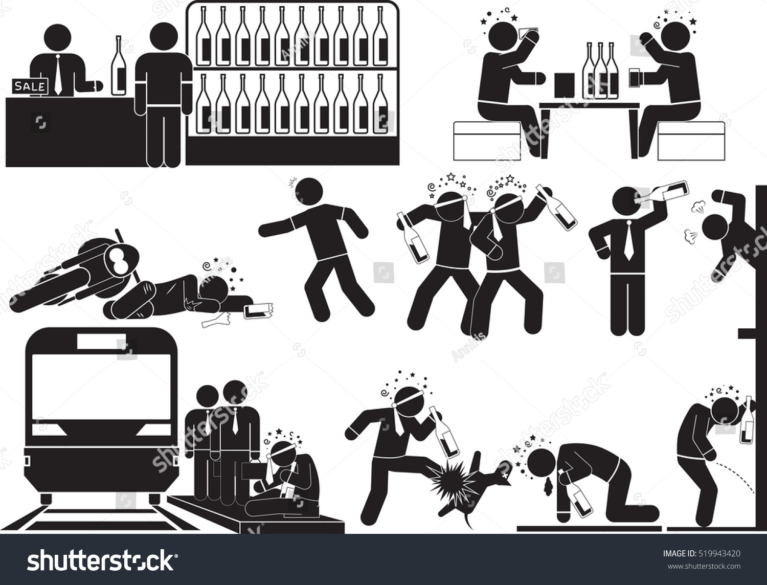 Brawl Man Icon Set Stock Vector (Royalty Free) 519943420 | Shutterstock