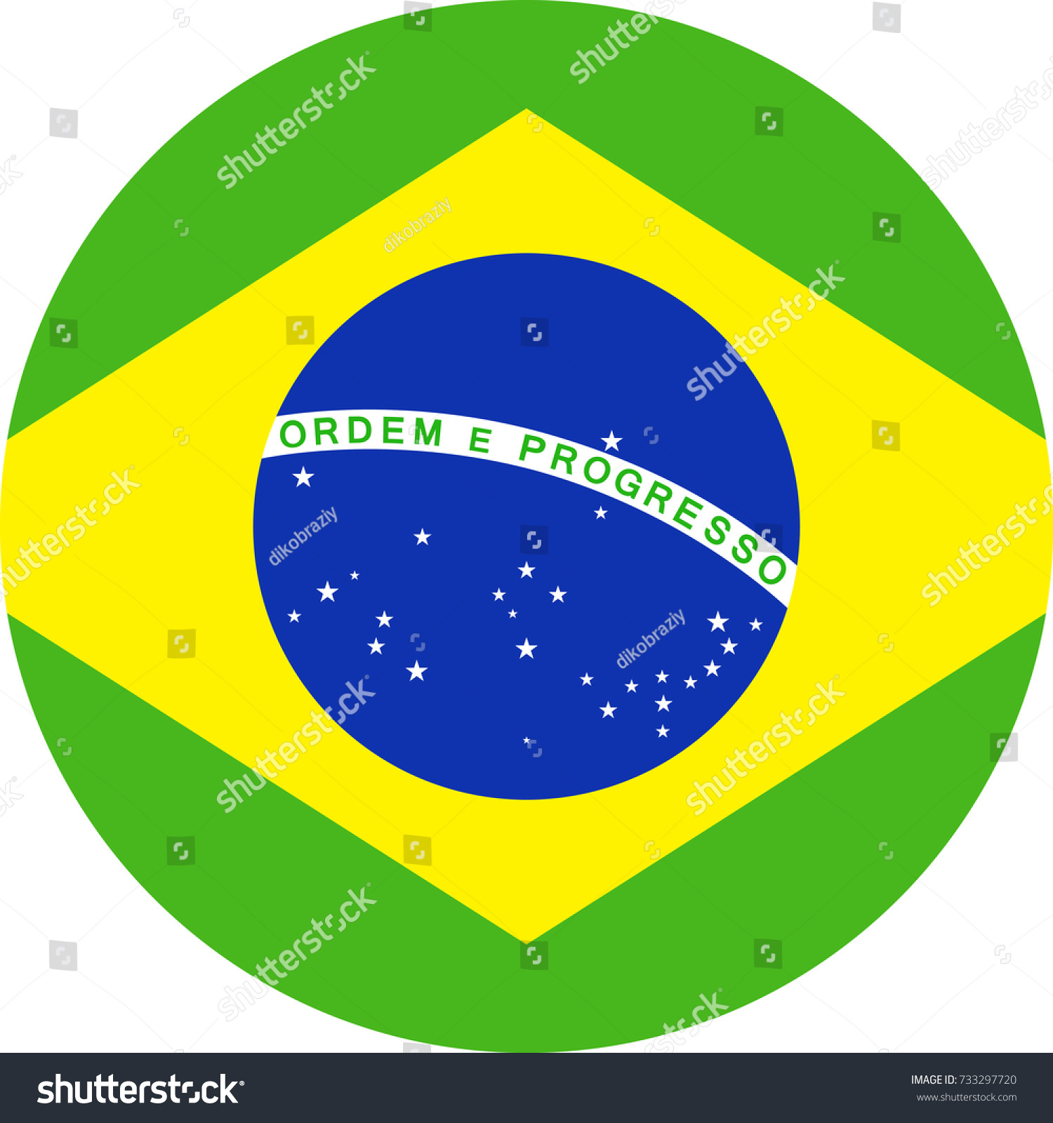 Brazil Flag Vector Round Flat Icon Stock Vector (Royalty Free ...