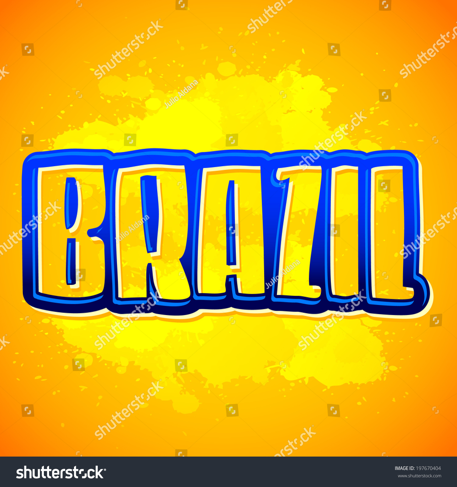 Brazil Lettering Vector Icon Image Vectorielle 197670404 - Shutterstock