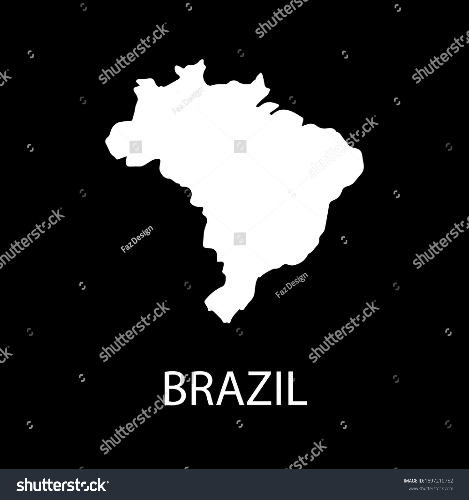Brazil Map Designs Vector Illustration Stock Vector (Royalty Free ...
