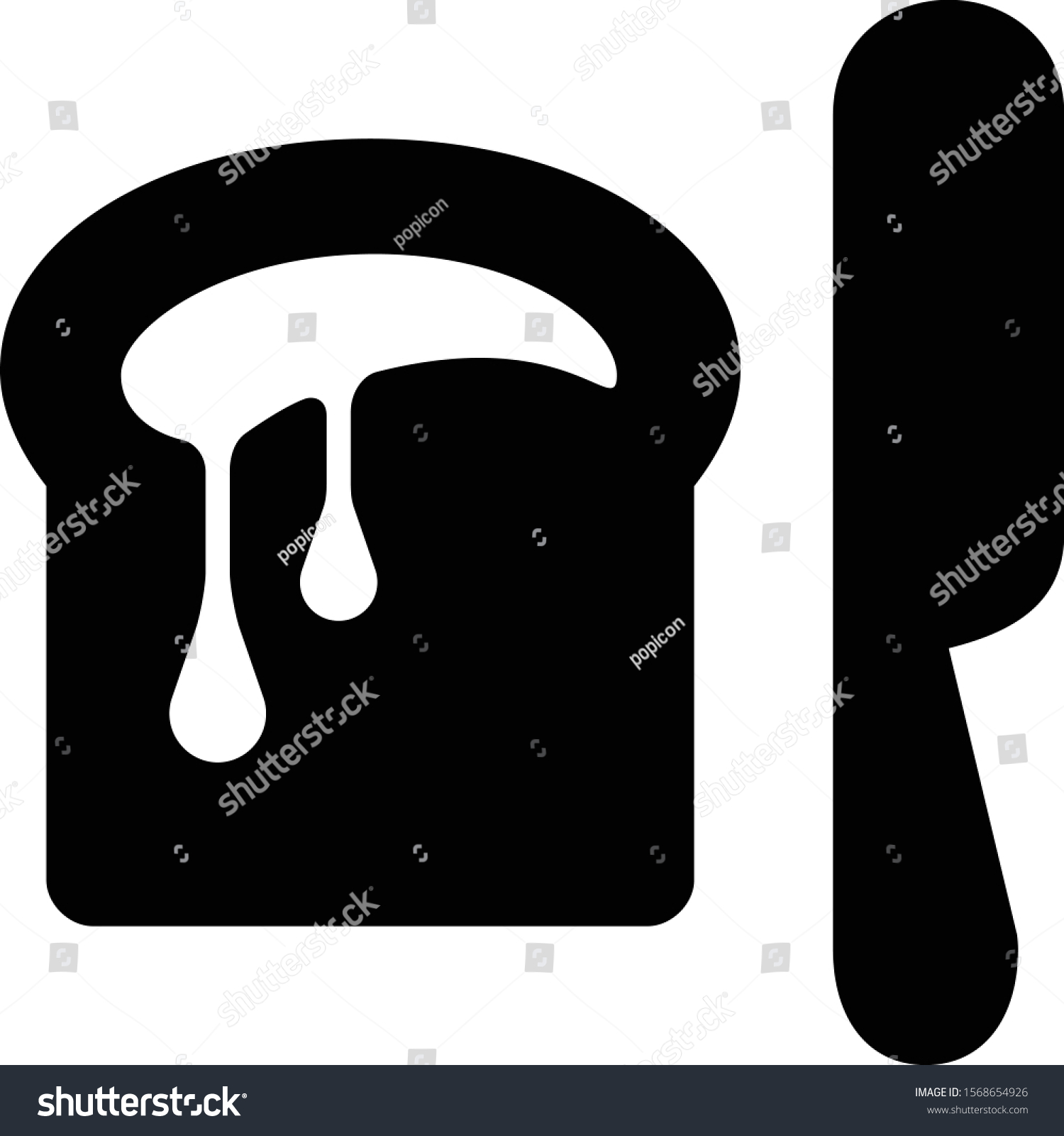 Bread Butter Vector Icon Stock Vector (Royalty Free) 1568654926 ...