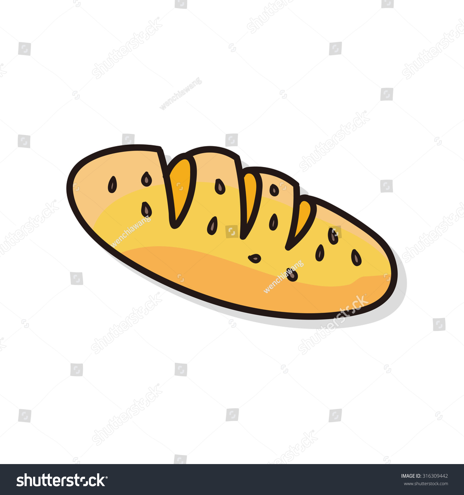 Bread Doodle Stock Vector (Royalty Free) 316309442 | Shutterstock