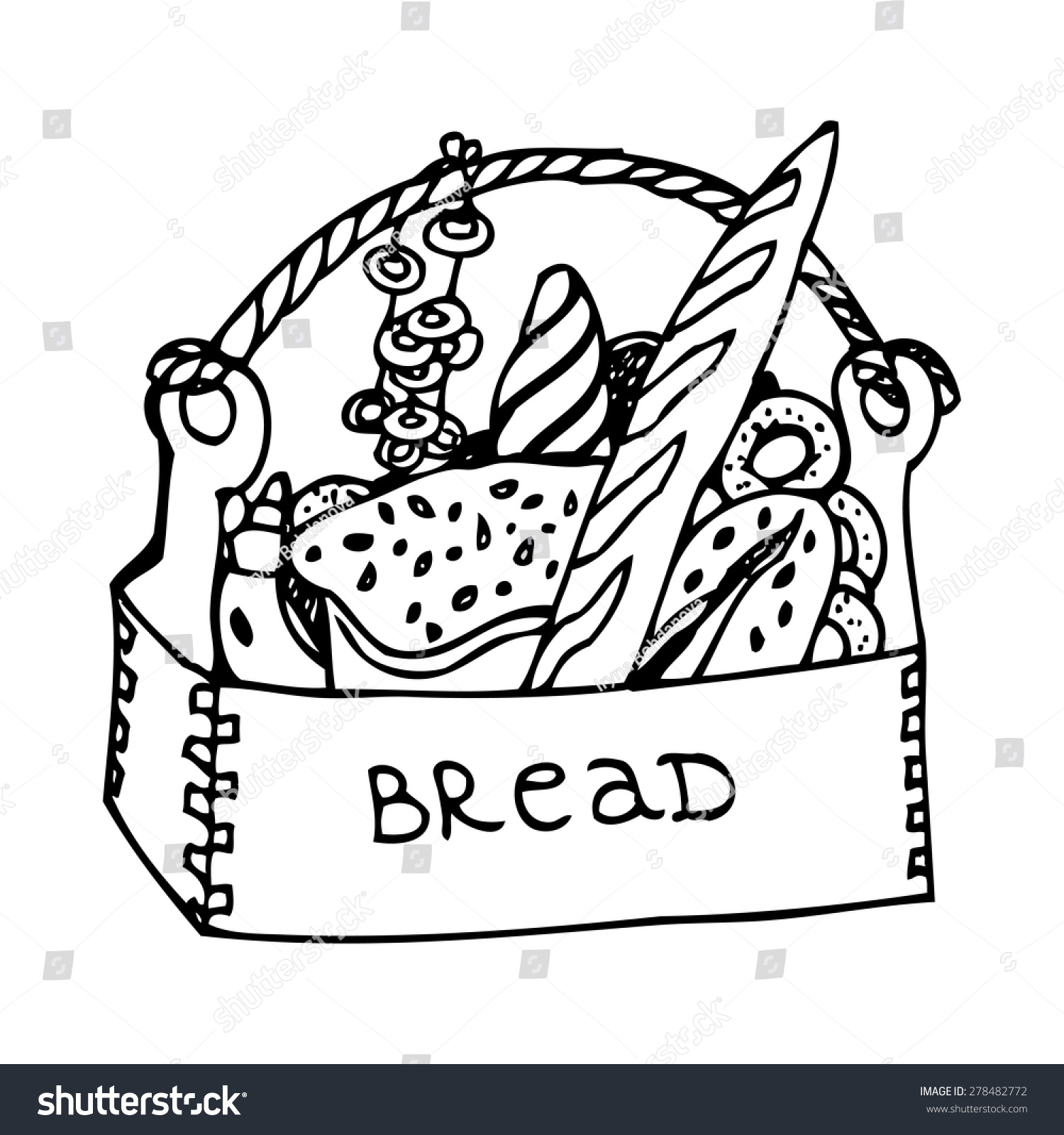 Bread Doodle Set Stock Vector (Royalty Free) 278482772