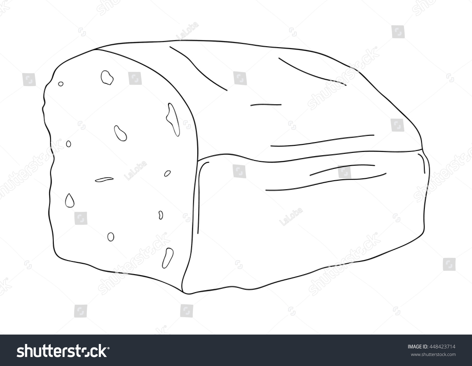 Bread Line Drawing Vector Illustration Isolated Stock Vector (Royalty ...