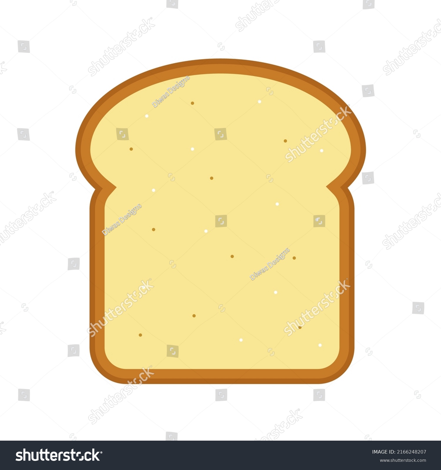 Bread Slice Vector Illustration Logo Icon Stock Vector (Royalty Free ...