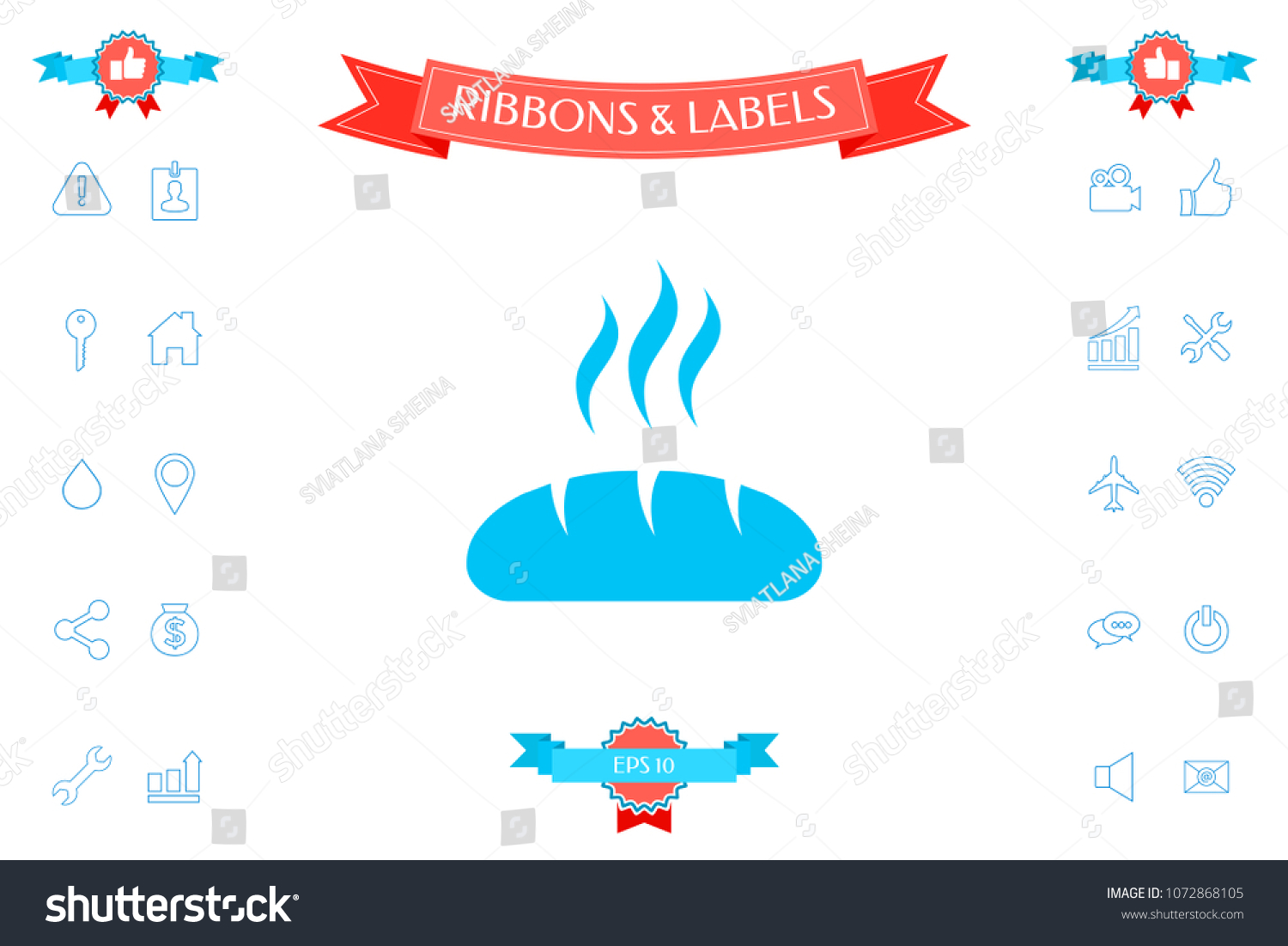 Bread Symbol Icon Stock Vector (Royalty Free) 1072868105 | Shutterstock