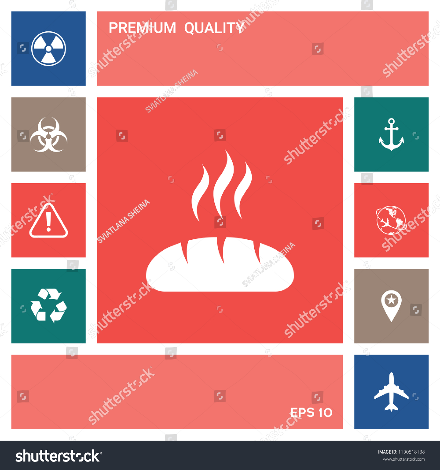 Bread Symbol Icon Stock Vector (Royalty Free) 1190518138