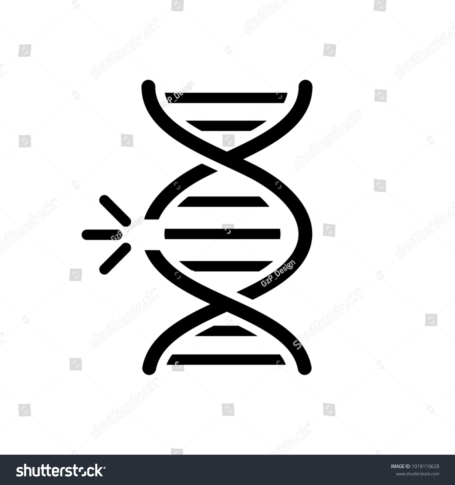 Break Dna Icon Vector Illustration Stock Vector (Royalty Free ...