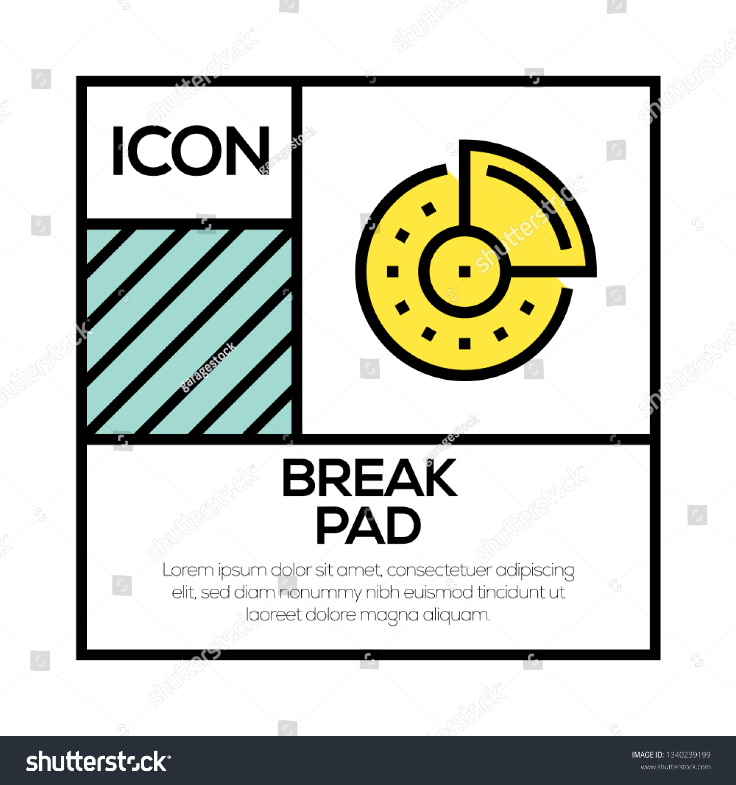 Break Pad Icon Concept Stock Vector (Royalty Free) 1340239199 ...